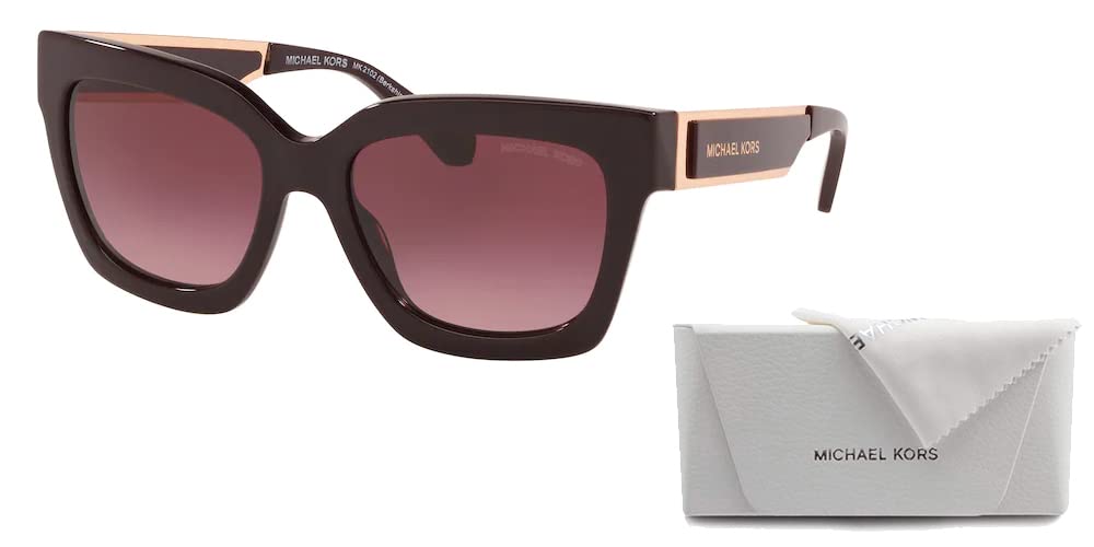 Michael Kors Bershires MK2102 33448H 54MM Cordovan/Cordovan Gradient Square Sunglasses for Women+ BUNDLE with Designer iWear Eyewear Kit