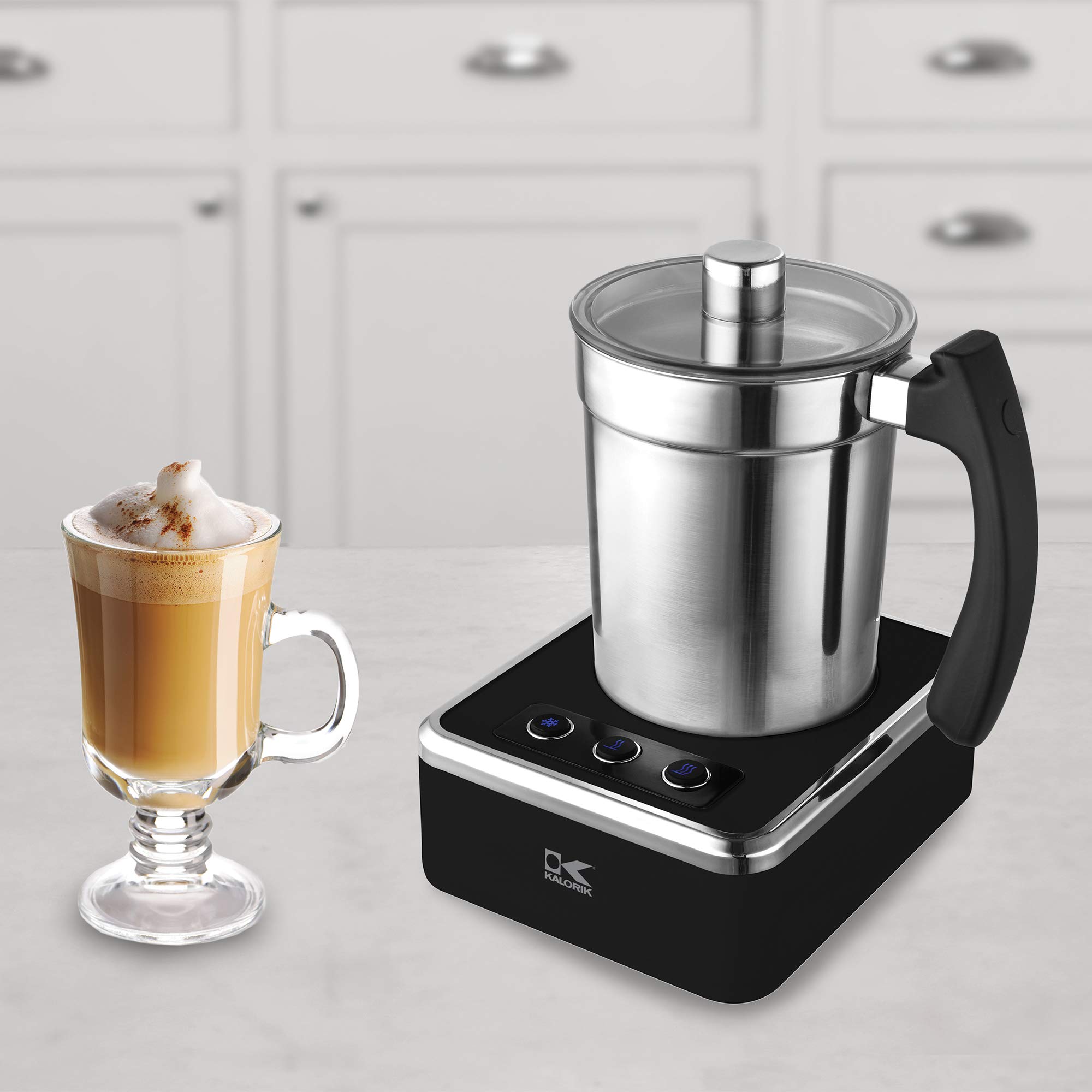 Kalorik Black and Stainless Steel Milk Frother