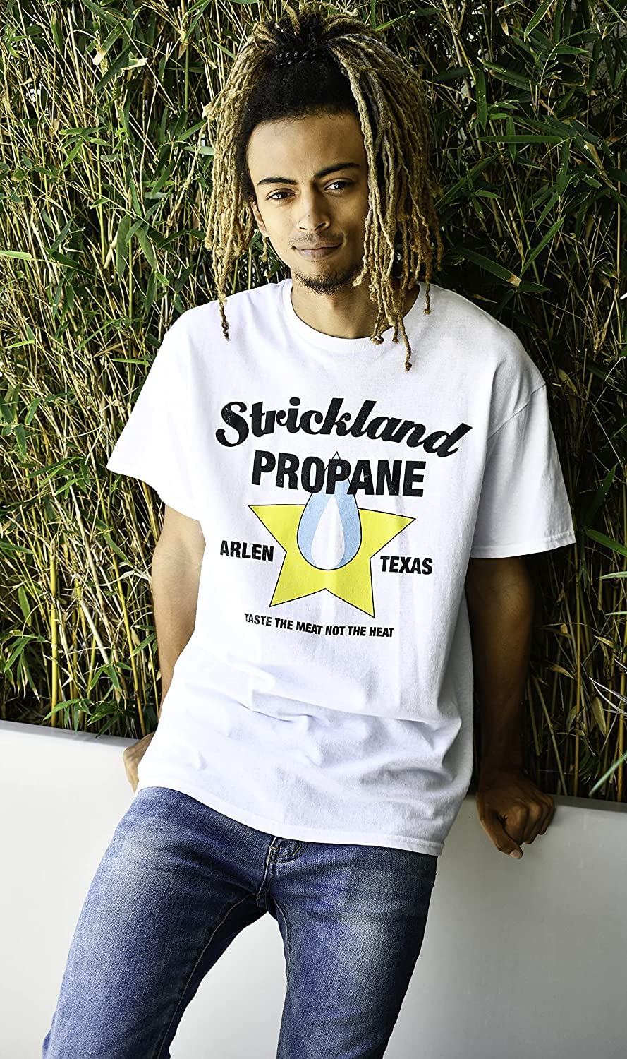 King of The Hill Strickland Propane Logo Adult T-Shirt(White,SM)