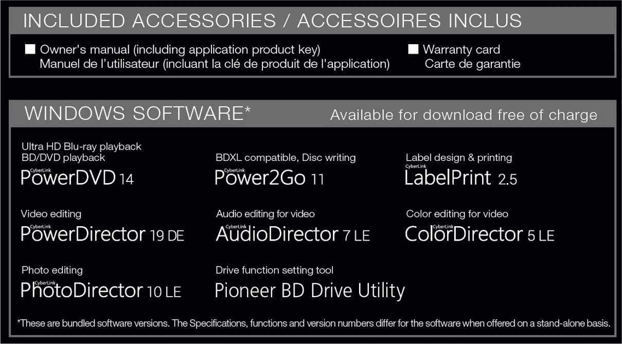 Pioneer Internal Blu-ray Drive BDR-S13UBK Excellent Reliability & Stability 16x BD-R Writing Speed Internal BD/DVD/CD Writer with PureRead 4+ Realtime PureRead and M-DISC Support