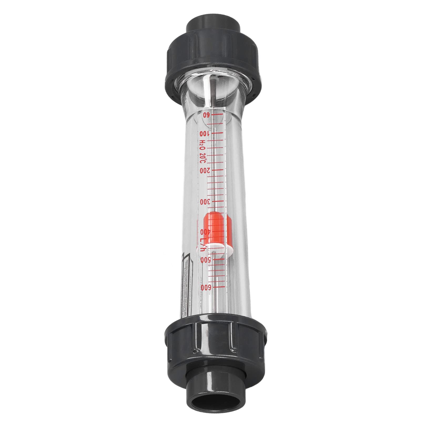Pipe Flowmeter, ABS 4% Accuracy Level Acid Resistant Tube Flowmeter Clear Scoring Line for Light Industry for Chemical