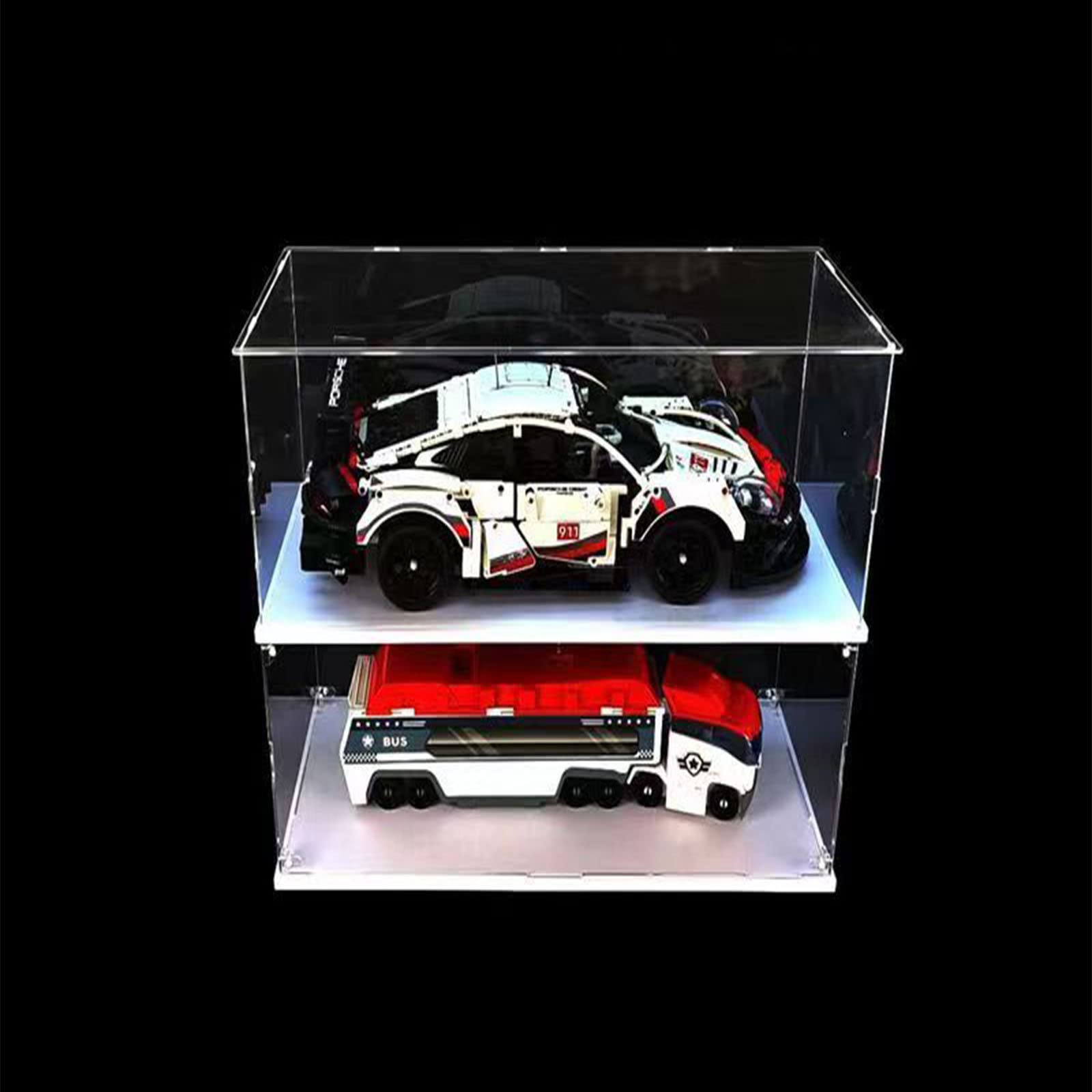 Openable Clear Acrylic Display Case Box ,Versatile Collectibles Display Dustproof Showcase with Thickening Base,for Display Action Figures Home Storage Organizing Toys (16x8x10 inch/40x20x25cm)