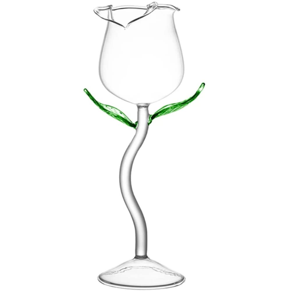 Martini Glasses Cup Flower Shaped Glasses Drinking Cup Wine Glasses Delicate Champagne Cup Glass Goblet Rose Design Wine Cup Liquor Holder Wine Glasses