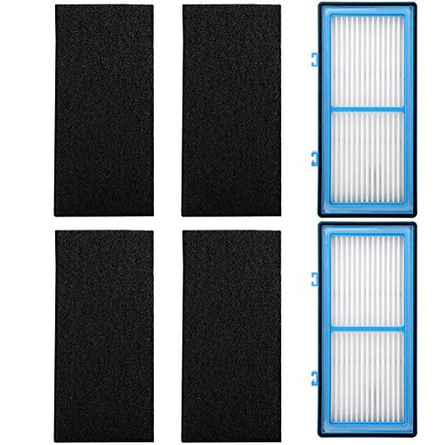 Kaluto AER1 HEPA Type Total Air Filter Replacement Compatible with HAPF30AT and HAP242-NUC,includ 2HEPA filter + 4 Charcoal Booster Pre Filte
