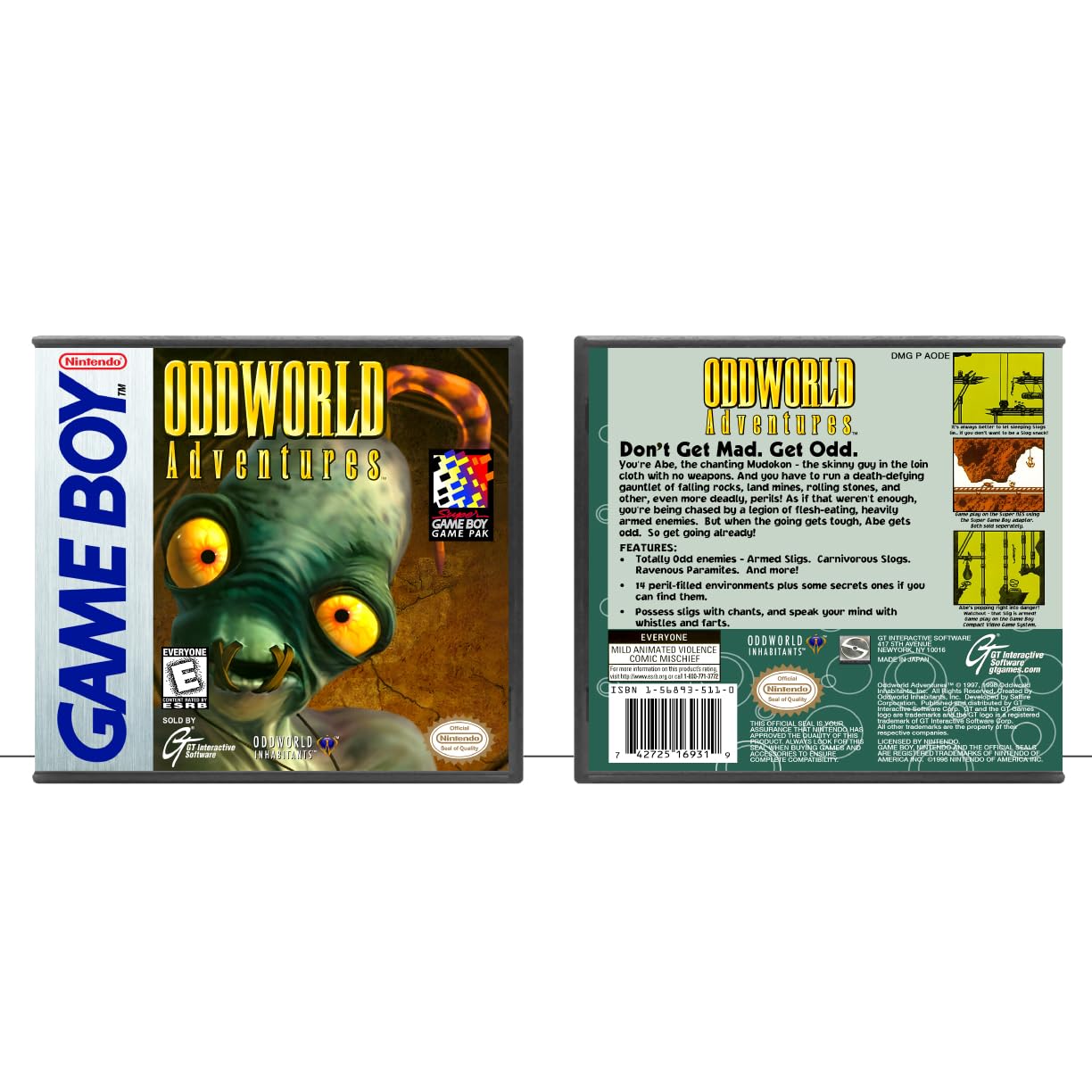 Oddworld Adventures | (GB) Game Boy - Game Case Only - No Game