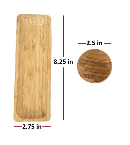 Nature's Kitchen Small Bamboo Pinch Bowls Dip Bowls Condiment Cups - Mini Wood Bowls for Salt Cellar, Spices, Dipping Sauce, Soy Sauce Dish, Nuts, Candy, Appetizers