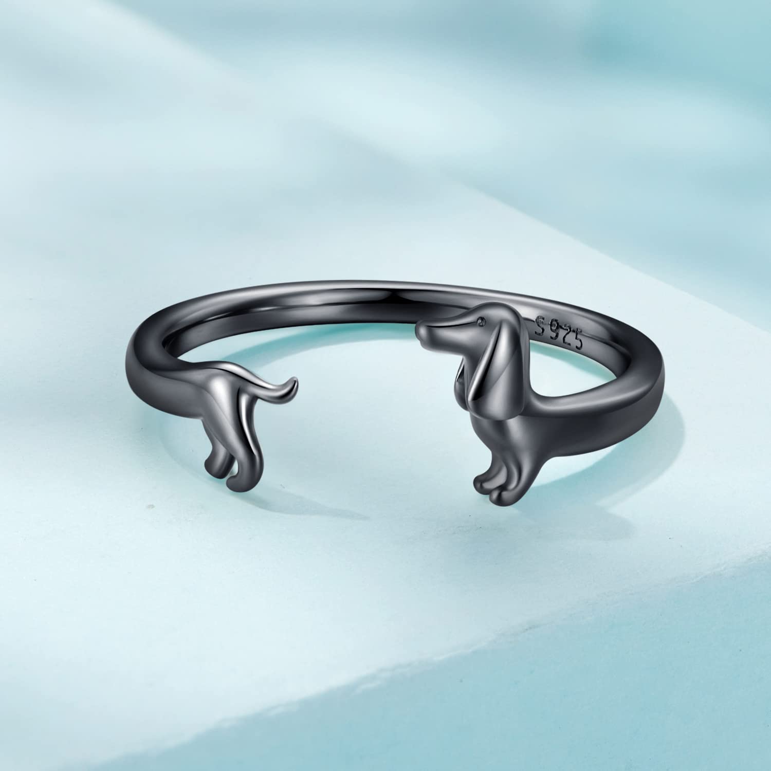 MUNDELL 925 Sterling Silver Hollow-out Symbol Guardian Ring Fatima's Hand Devil Eye Finger Ring for Women Lucky Ring Stackable Ring Statement Ring(Size 8)
