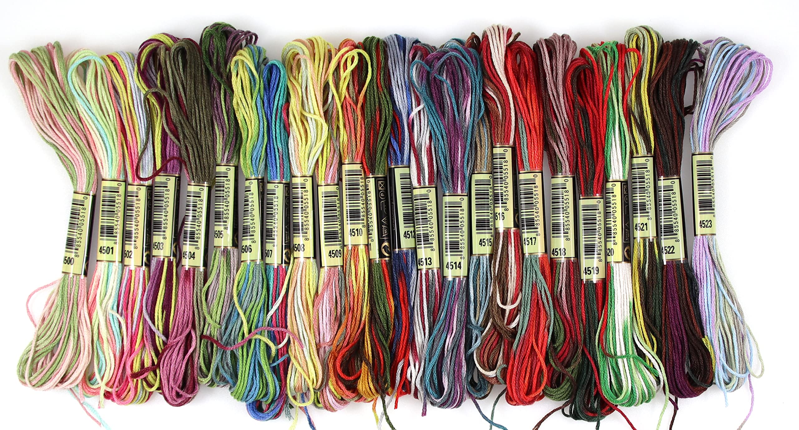 KCS 78 skeins of polycotton color variegated 6 stranded cross stitch threads embroidery floss
