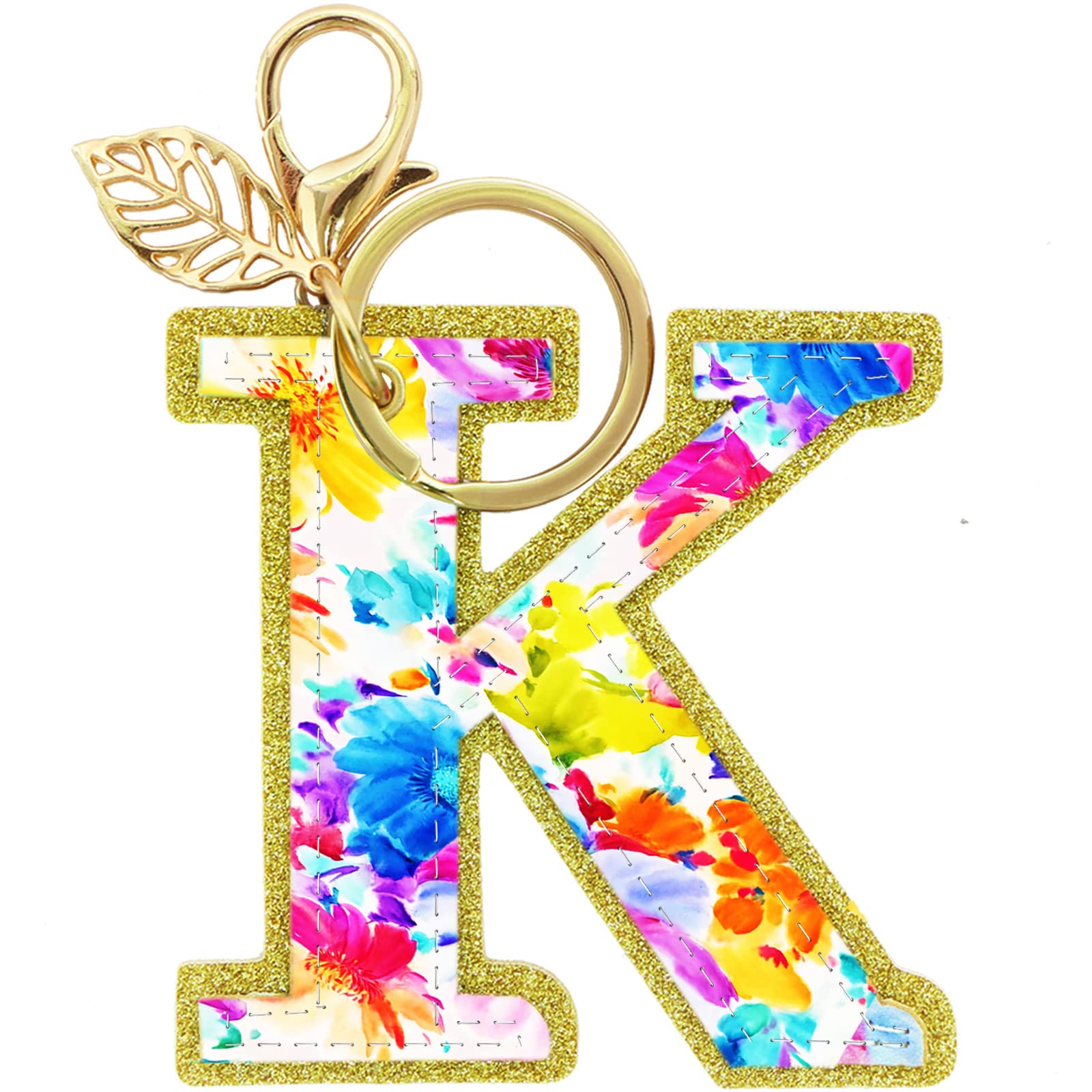 Melissazuly Trendy Alphabet Initial Keychain for Women, Stylish Letter Keychain Handbag Charm