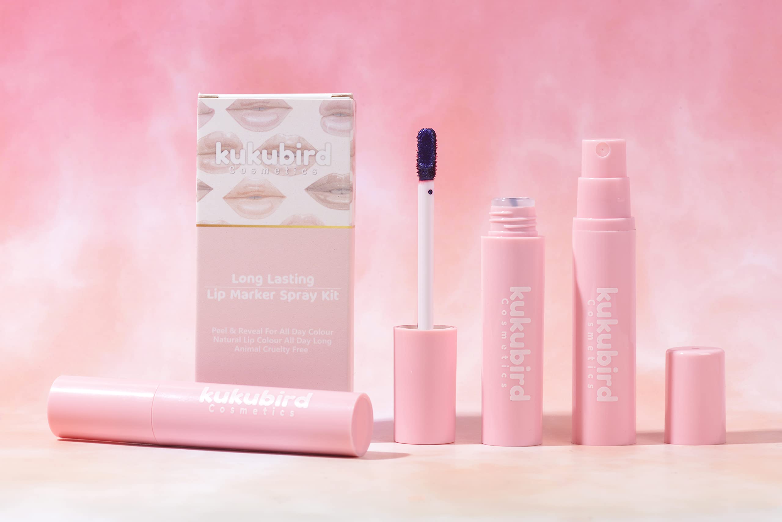 kukubird Peel & Reveal Long Lasting Natural Waterproof Smudge Proof Lip Tints (Icon)