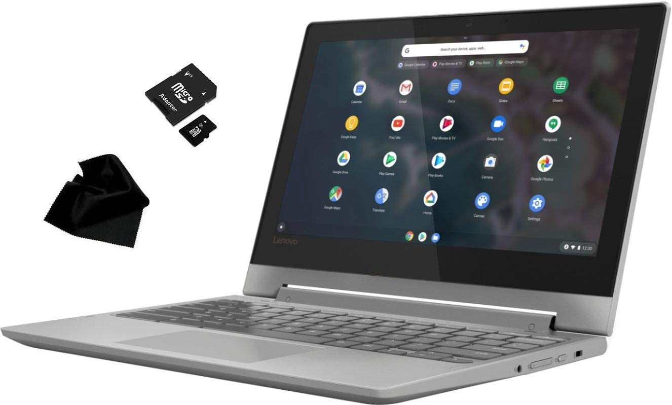Lenovo Chromebook Flex 3 2 in 1, 11.6" HD (1366 x 768) Touch Screen, MT8173C, 4GB LPDDR3, 32GB eMMC, PowerVR GX6250, Chrome OS, 82HG0000US, Grey, with Kwalicable Accessory Bundle (Renewed)