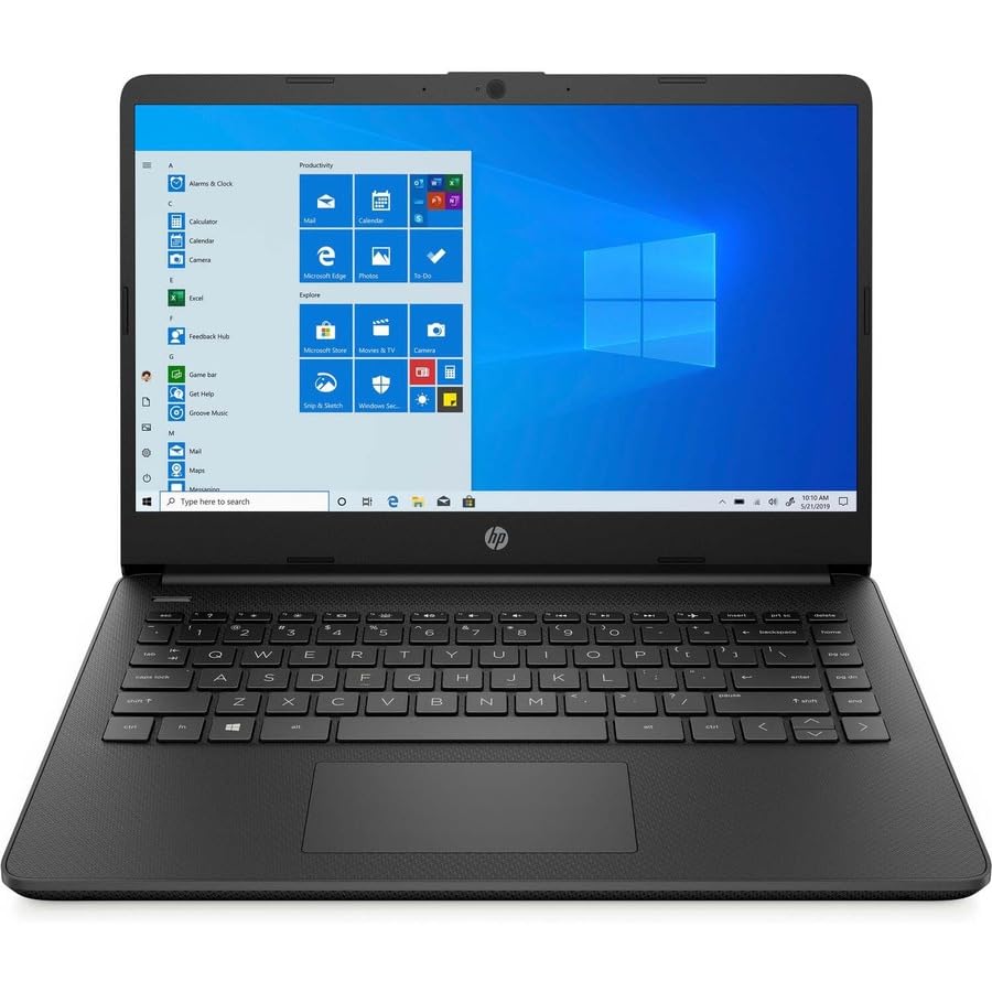 HP 2023 14-inch HD Laptop, Intel Celeron N4020, 16GB RAM, 320GB Storage(64GB eMMC+256GB Micro SD), Win11 Home, One Year of Microsoft 365, Jet Black