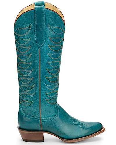 Justin Women's Whitley Western Boot Round Toe Turquoise 6 M US