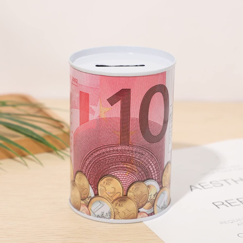Money Bank 1Pcs Coins Deposit Boxes Creative Durable Euro Home Decoration Storage Box(500)