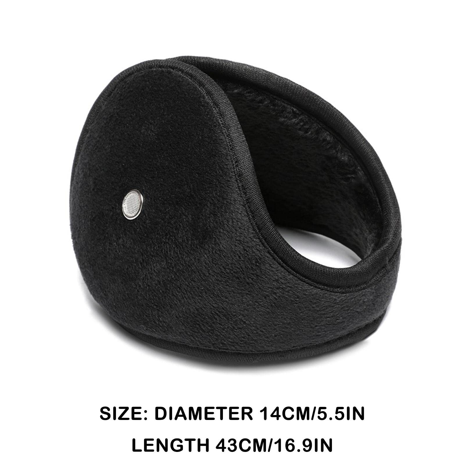 Men Winter Earmuffs with Earphone Cover Built-in Receiver EarMuffs Headphones Thicken Soft Plush Warm Earmuff Warmer