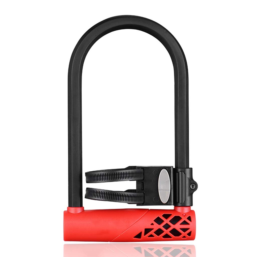 LMNUY u Lock for Bicycle U-Lock Anti-Theft Lock Portable Riding Equipment Accessories Anti-Hydraulic Lock Bike Lock