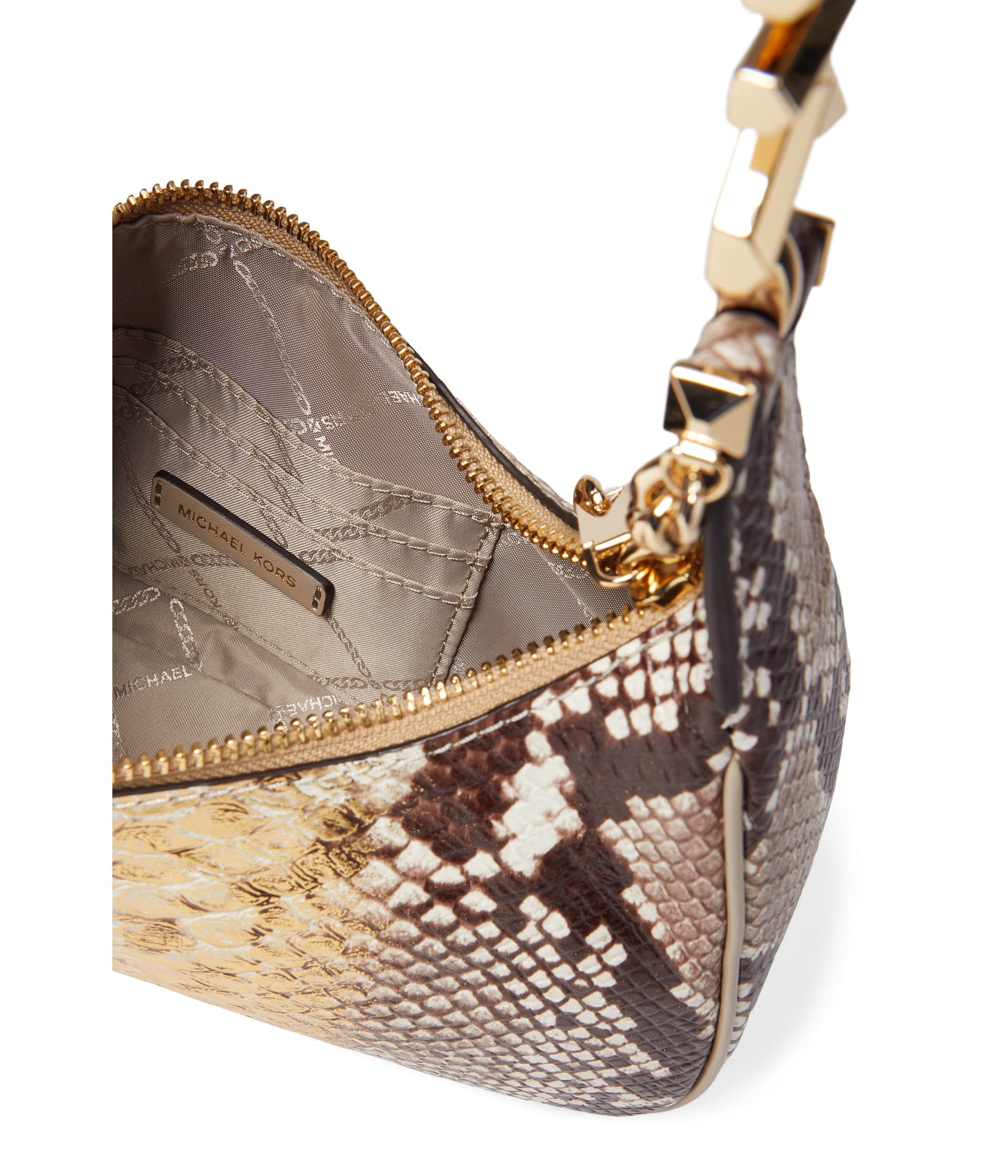 Michael Kors Piper Small Pouchette Pale Gold One Size