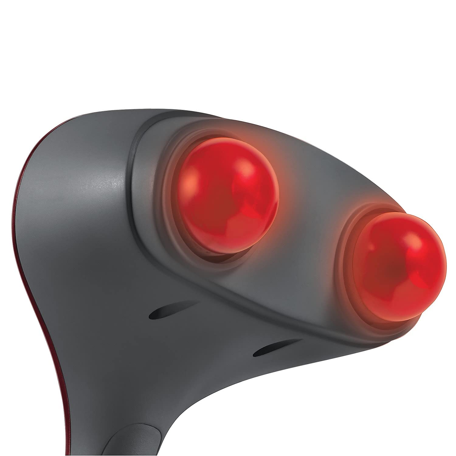 Homedics Compact Neck, Body and Back Massager, Portable Heated Handlheld Percussion Massager with Duel Privoting Heads and Interchangable Nodes for Full Body Tension Release