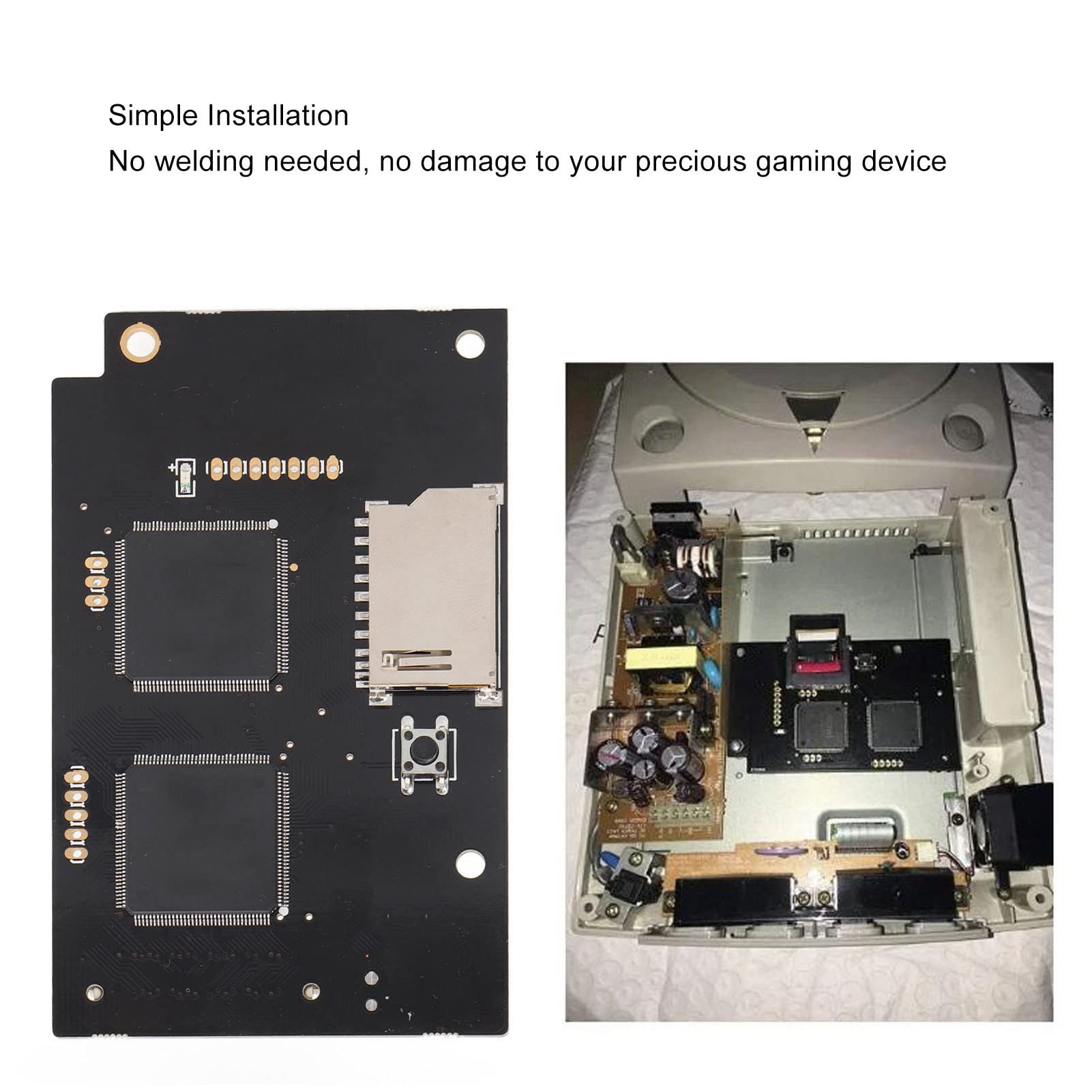 Optical Drive Simulation Board Card, V5.15b Replacement Remote Storage Card Mount Kit Built in Free Disk for SEGA Dreamcast VA1