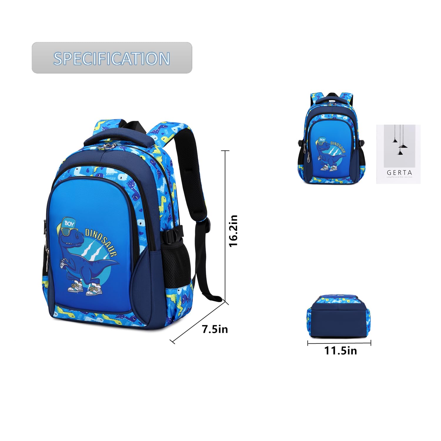 Lmwzh Backpack For Boys Kindergarten Preschool Elementary School Bags Kids Bookbag Waterproof Durable Blue(2023 Model)