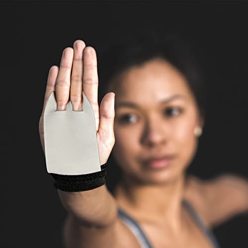Luxanna Gymnastics Hand Grips Wristbands for Girls Kids Youth (White-1)