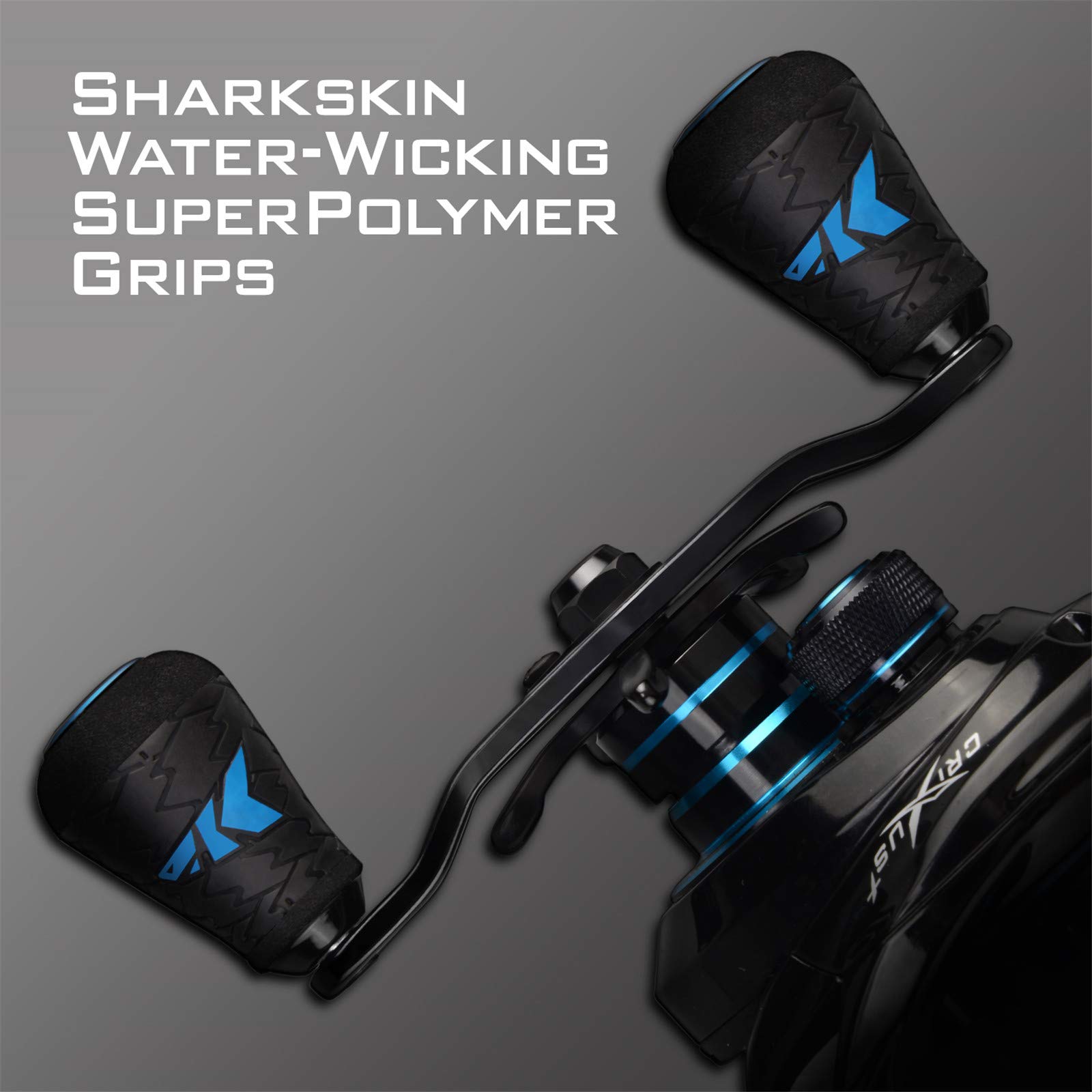 KastKing Crixus Baitcasting Reels,Dark Star,7.2:1 Gear Raio,Left Handed Fishing Reel
