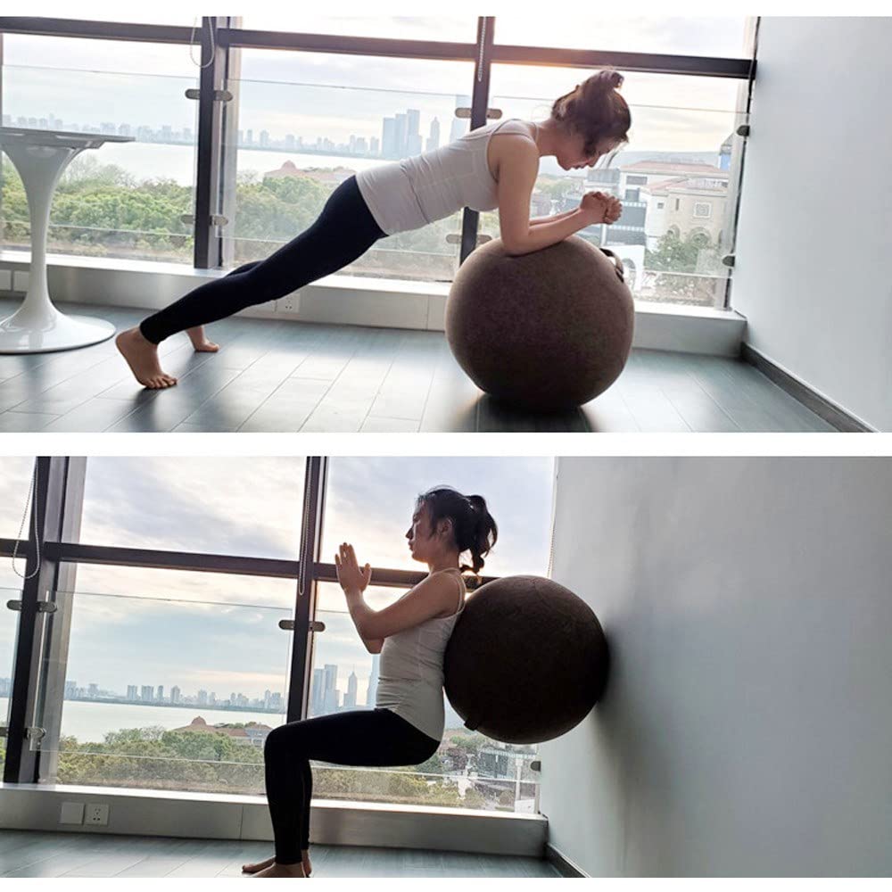MengK 55cm/65cm/75cm Cotton+Linen Protective Ball Cover Exercise Ball Protection Skin Wrap Accessory