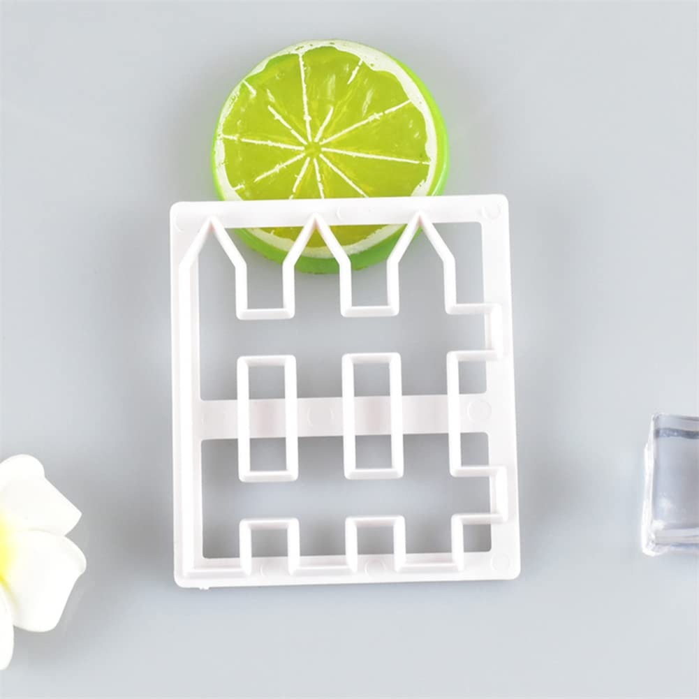 Mold Creative Cube Cake Fence Mold DIY Baking Decoration Tool Mold For Fondant Glue Clay Cake Border Decoration Food Grade Plastic