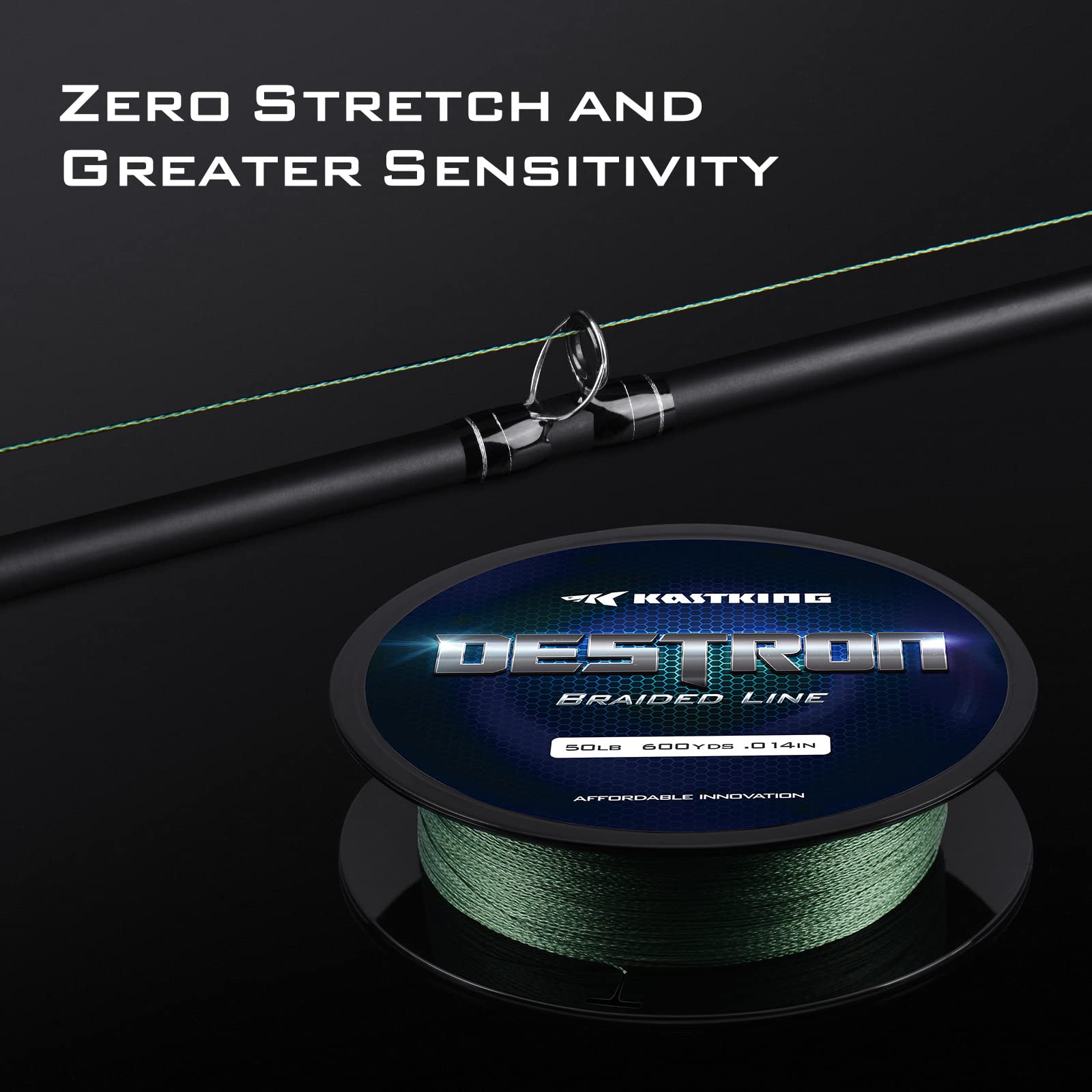 KastKing Extremus Braided Fishing Line,Blue,300Yds,10LB