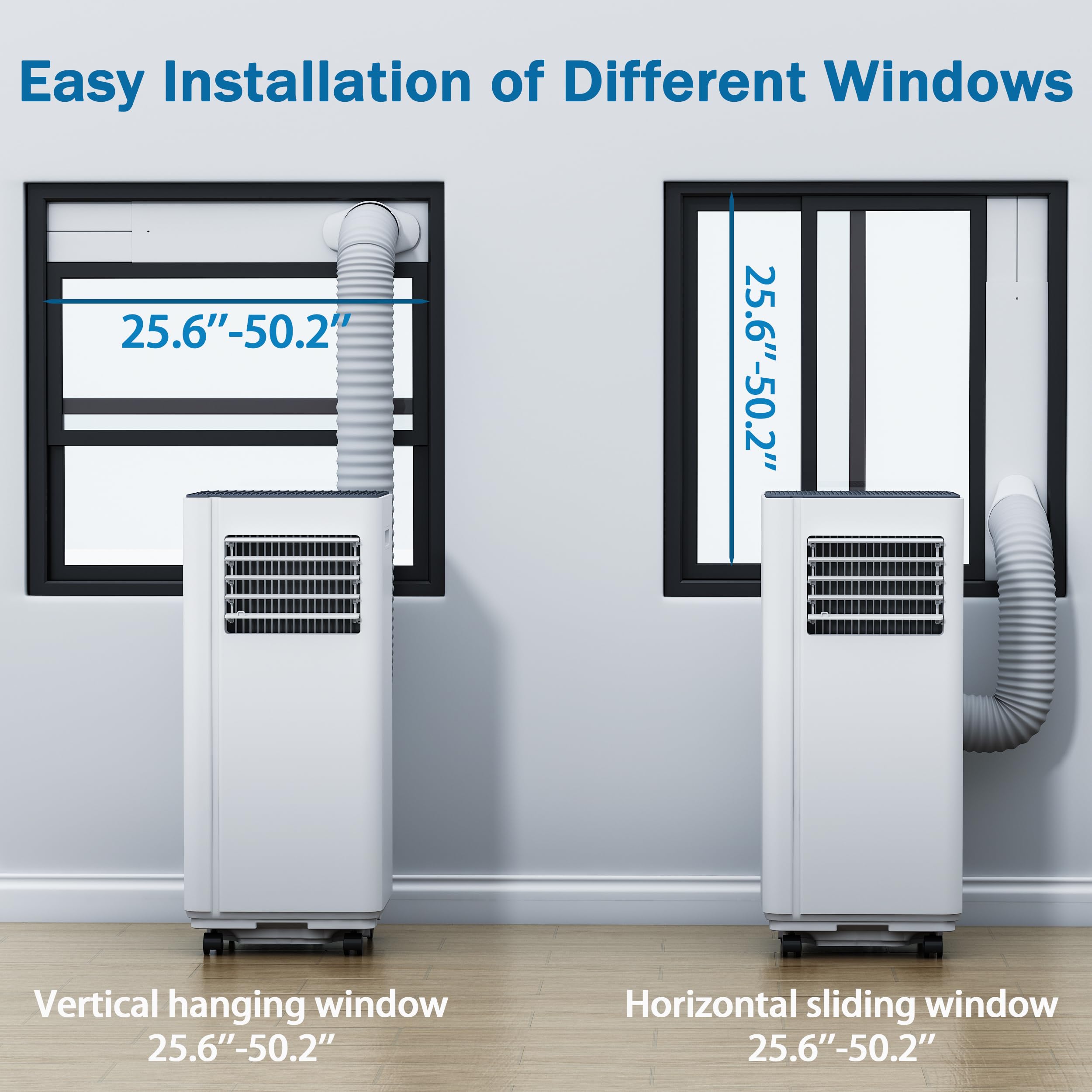 Portable Air Conditioners, 10000 BTU Portable AC Unit with Remote Control, Dehumidifier, Fan, Auto, Sleep Modes, Up to 450 Sq. Ft, 30DB Quiet Portable Air Conditioner with Installation Kits, 24H Timer