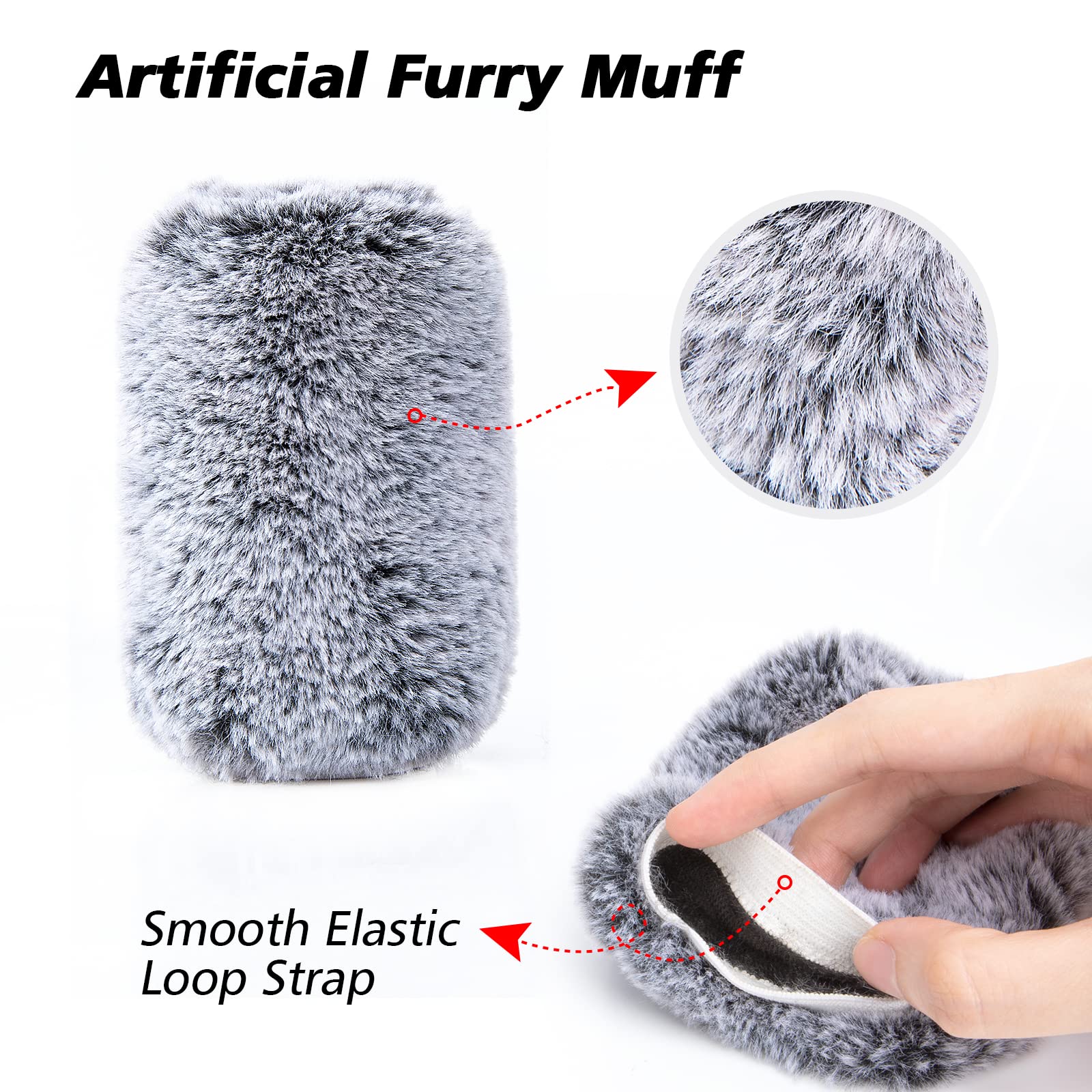 Microphone Windscreen Pop Filter Compatible with HyperX QuadCast - Mic Foam Cover with Furry Windscreen Muff for HyperX QuadCast S,QuadCast S White (2 Pack)