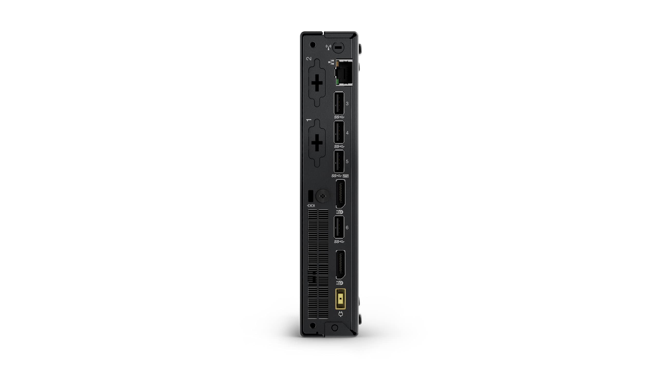 Lenovo ThinkCentre M625Q Thin Client Desktop Computer, AMD A9-9420e Processor, 4 GB DDR4 SDRAM, 128 GB SSD, AMD Radeon R5 Graphics, Windows 10 Pro, 10TF002WUS, Black