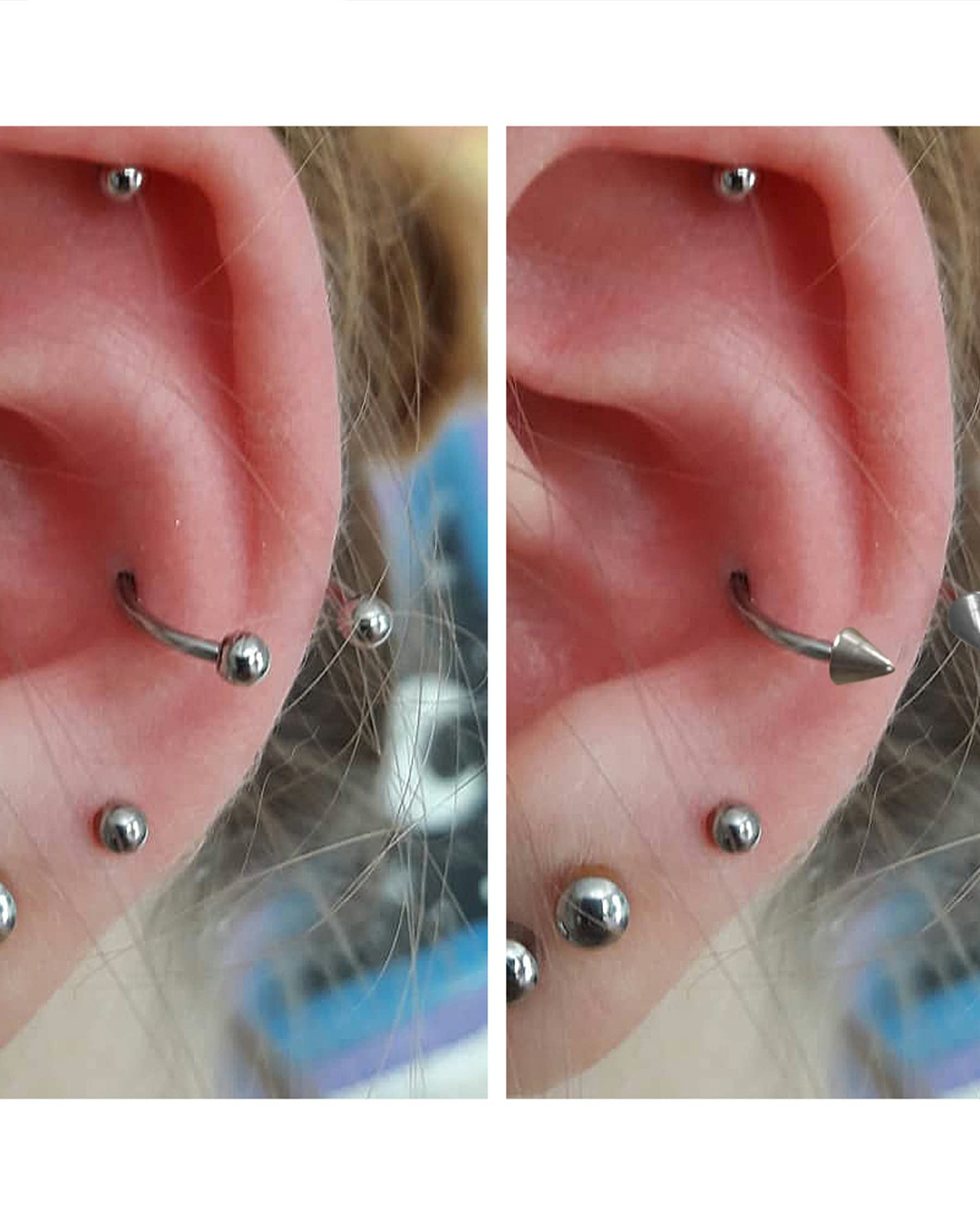 OUFER 16G Septum Rings, G23 Solid Titanium Septum Jewelry, 2PCS Basic Barbell Cartilage Earrings, Helix Daith Conch Piercing Jewelry For Women And Men-12MM