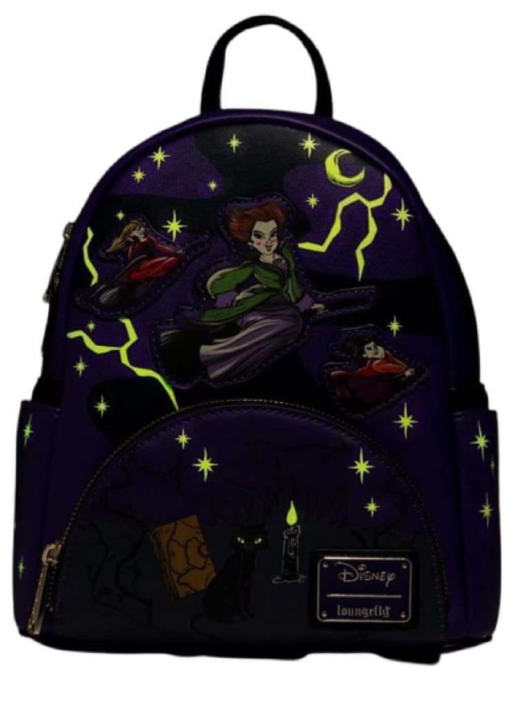 Loungefly Disney Hocus Pocus Tonight We Fly- Exclusive Mini Shoulder Bag/Purse (Glow in the Dark)