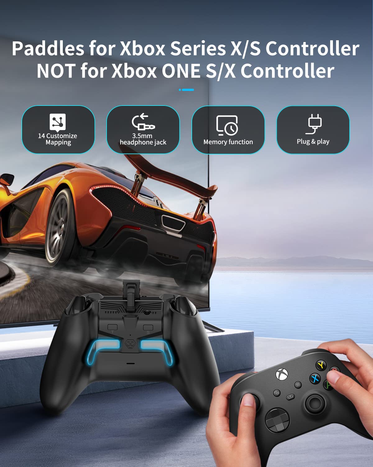 OLCLSS Paddles for Xbox Series X/S Controller (NOT for Xbox ONE S/X Controller), Strike Accessory for Xbox Series S/X Controller