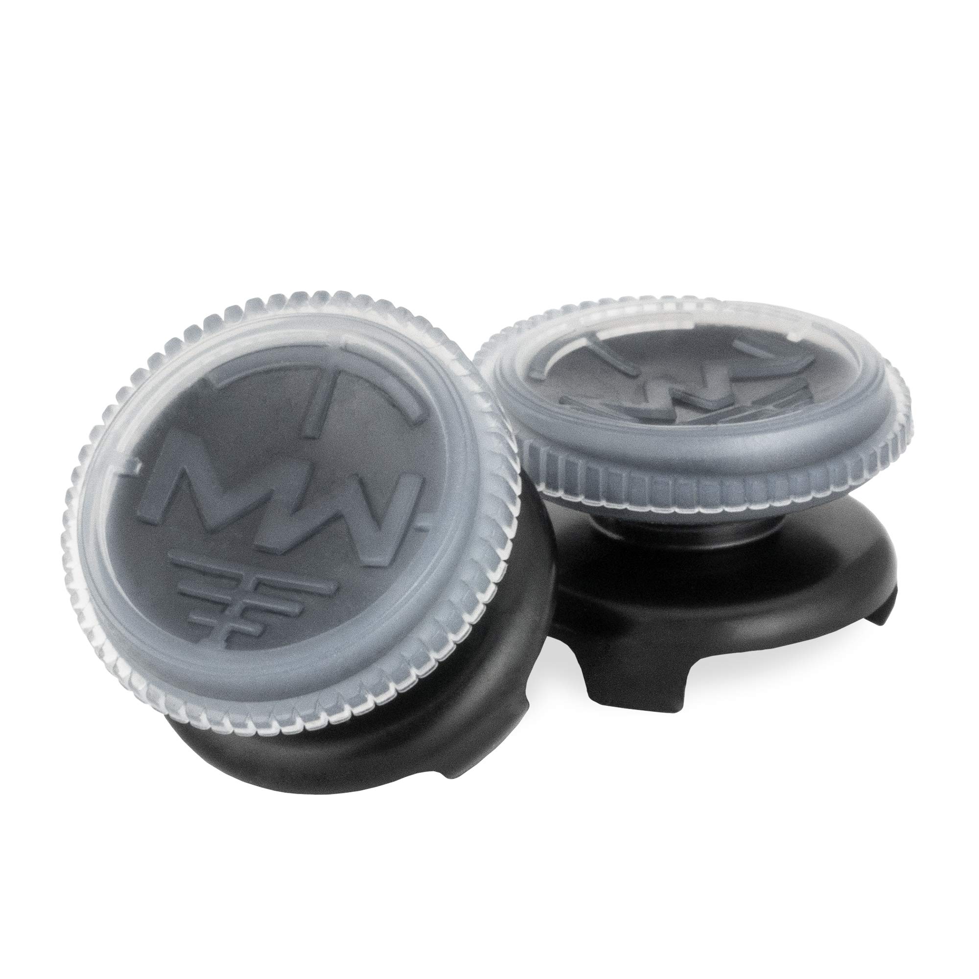 KontrolFreek Call of Duty: Modern Warfare - A.D.S. Performance Thumbsticks for PlayStation 4 (PS4) | 2 High-Rise, Concave | Transparent/Black