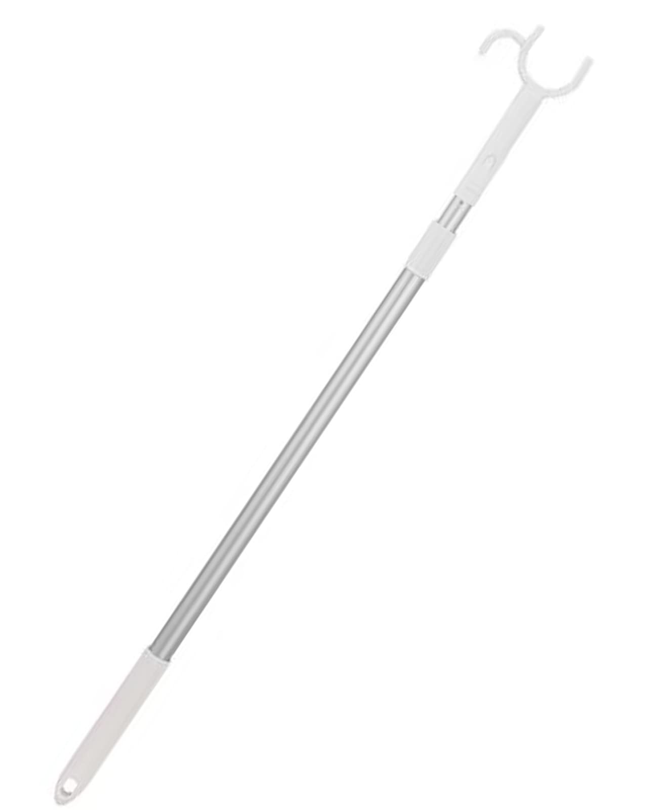 Long Pole with Hook Reach Stick Closet Pole 45" Extendable Pole with Long Handle for High Reaching Closet Rods, Window Curtain, Top Ceiling