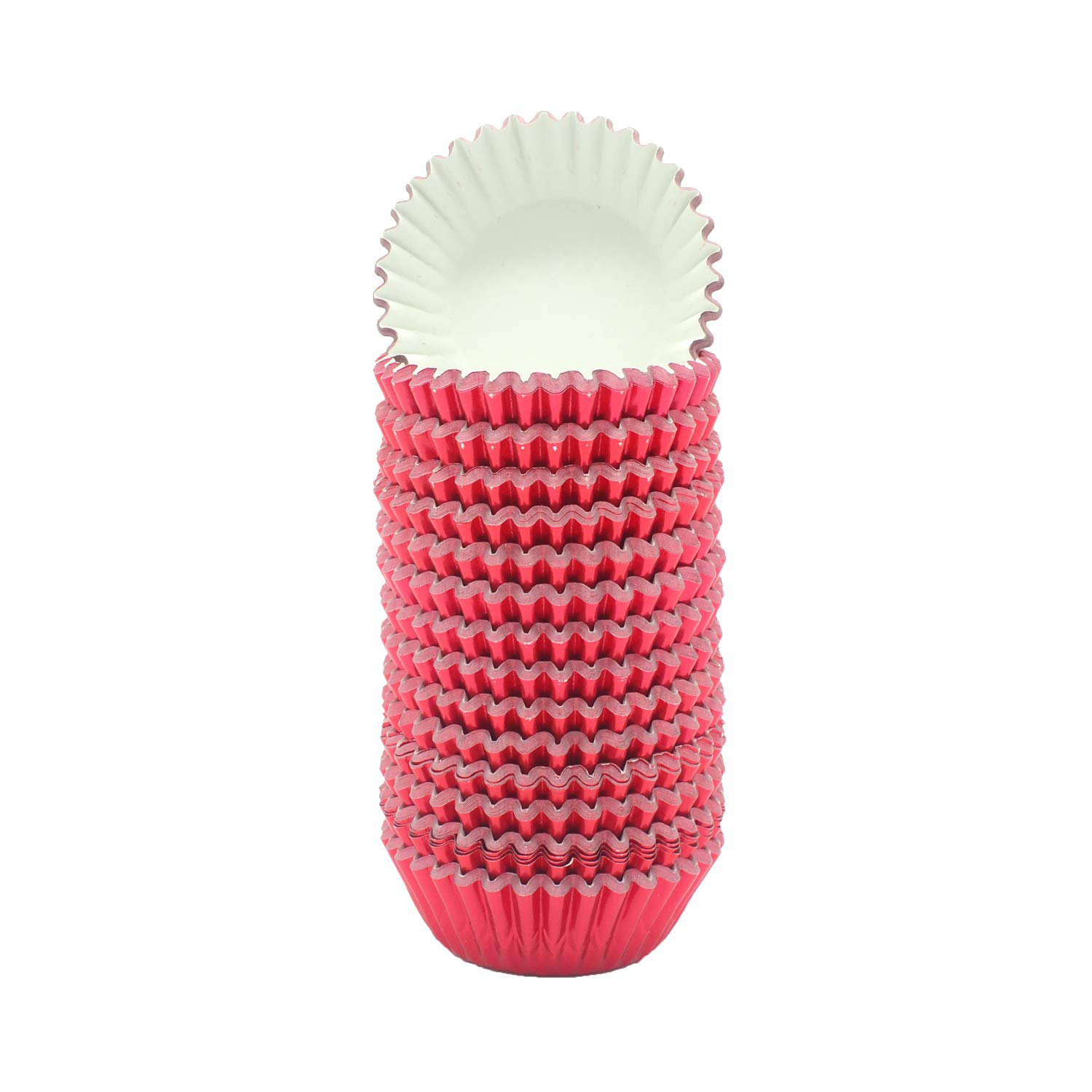 Mombake Mini Red Foil Cupcake Liners Muffin Baking Cups for Party and More, 300-Count