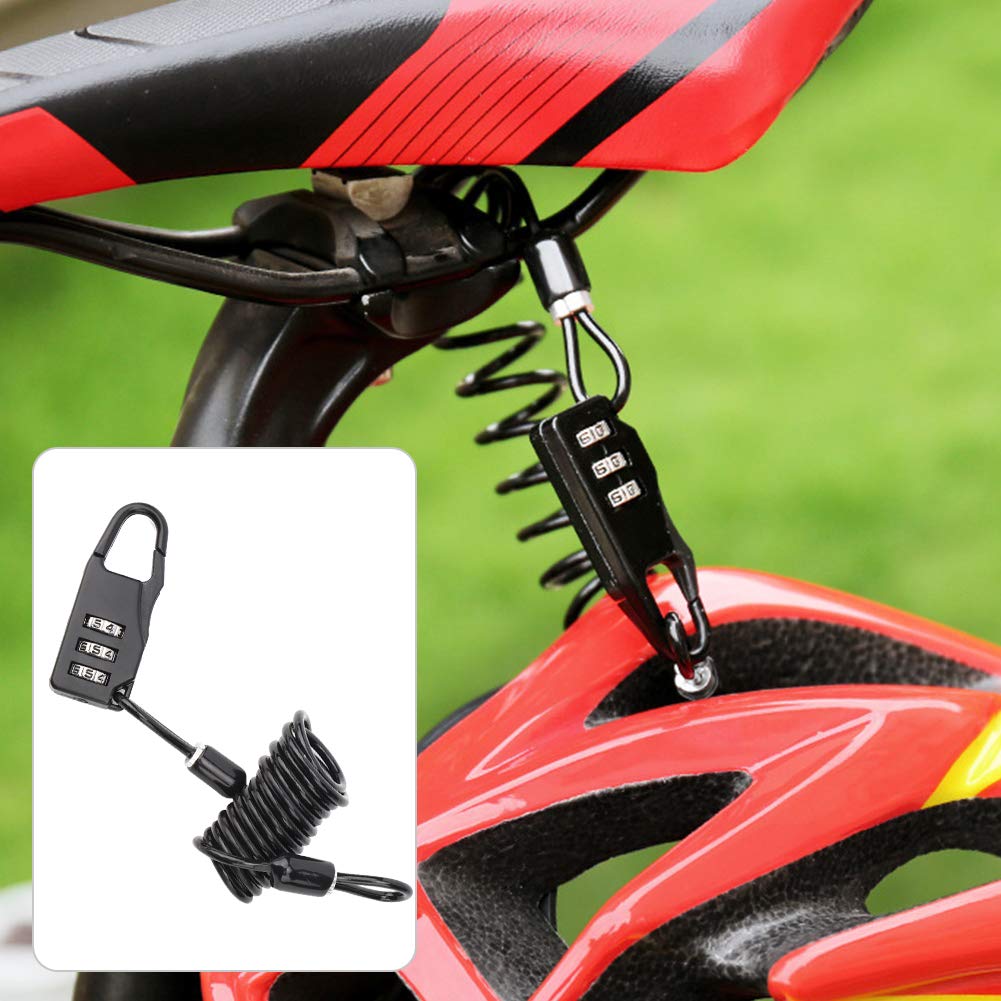 Mountain Bike Helmet Portable Motorcycle Steel Wire Three Digit Password