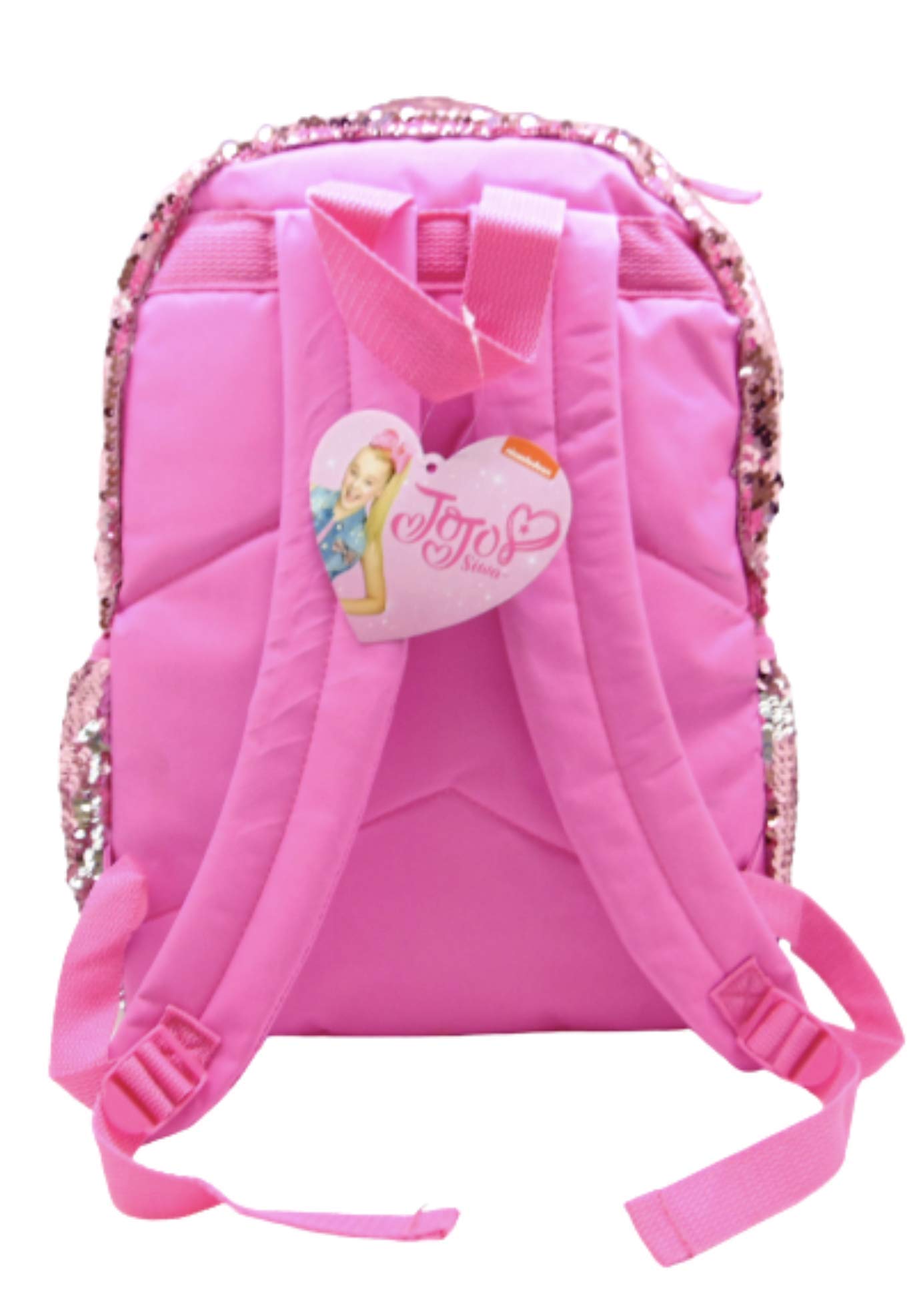 JoJo Siwa 16" Backpack with Pink Sequins and Bow Detail