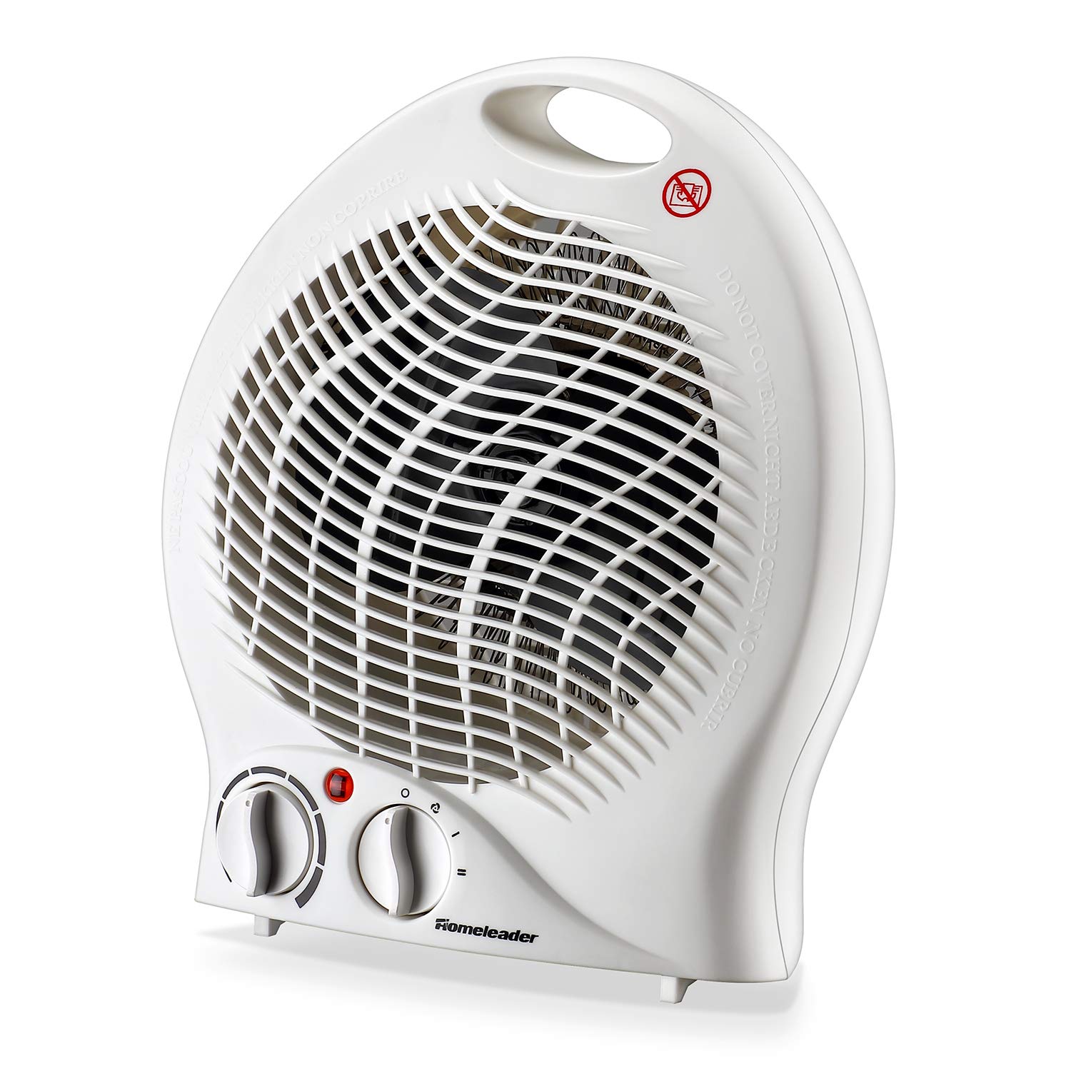 Portable Fan Heater, Homeleader Small Space Heater with Thermostat, Tabletop/Floor Ceramic Heater for Office