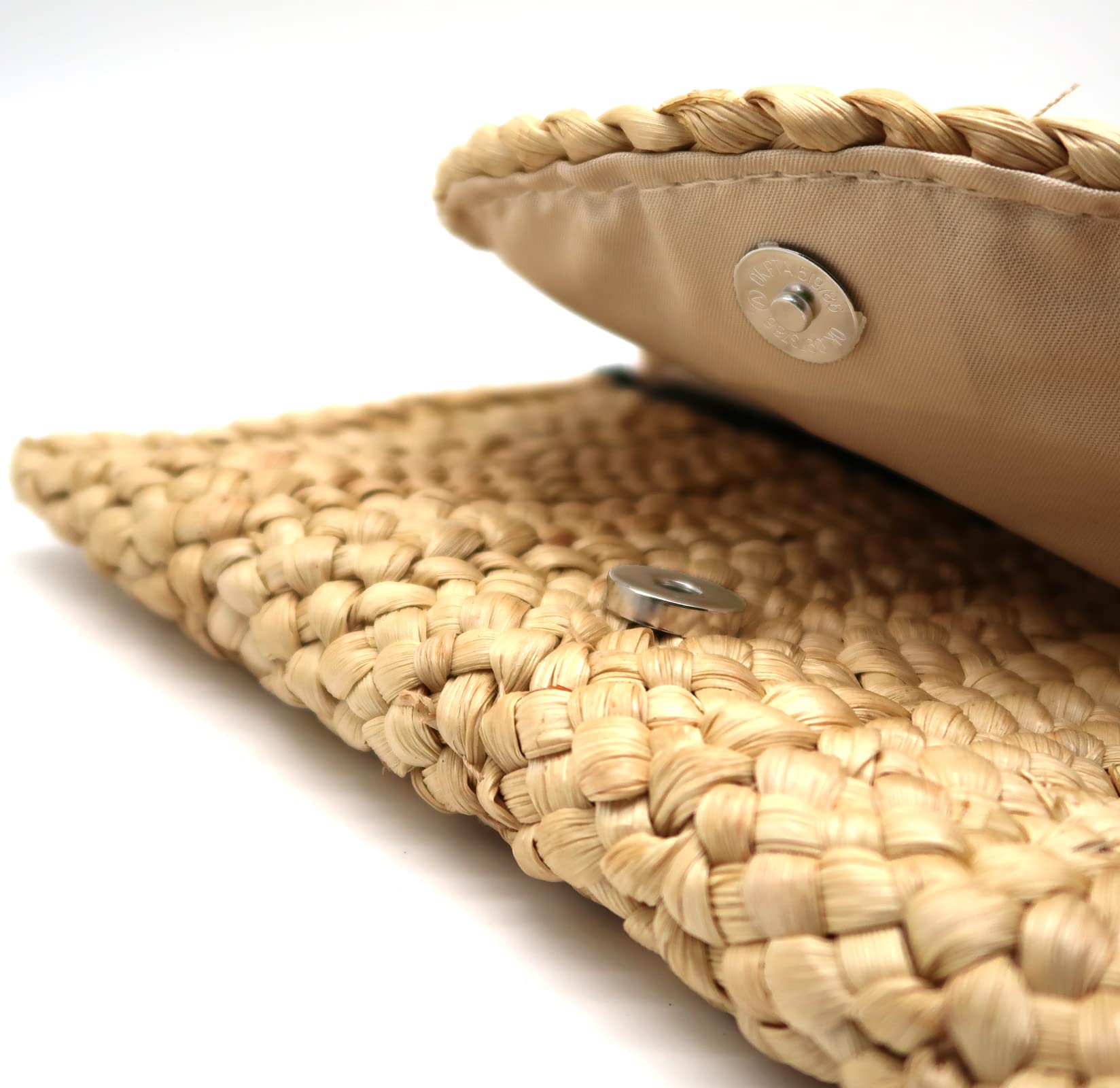 Lytosmoo Straw Clutch Purses for Women Woven Straw Beach Handbag Envelope Clutch Rattan Clutch for Summer