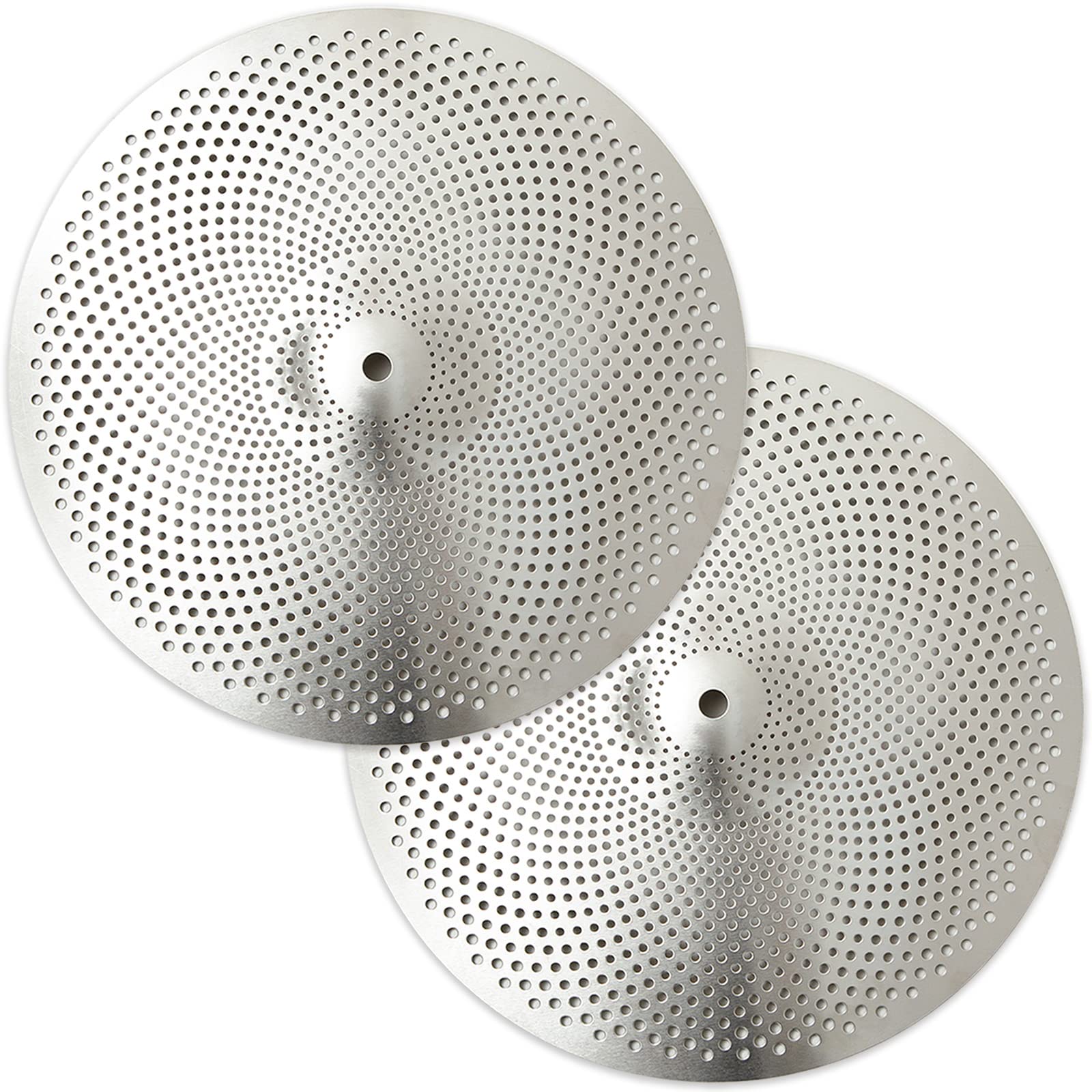 Low Volume Hi Hat Cymbals, 14 inches Practice Hi Hat Cymbal Pair, Quiet HiHat Cymbals (Gold)