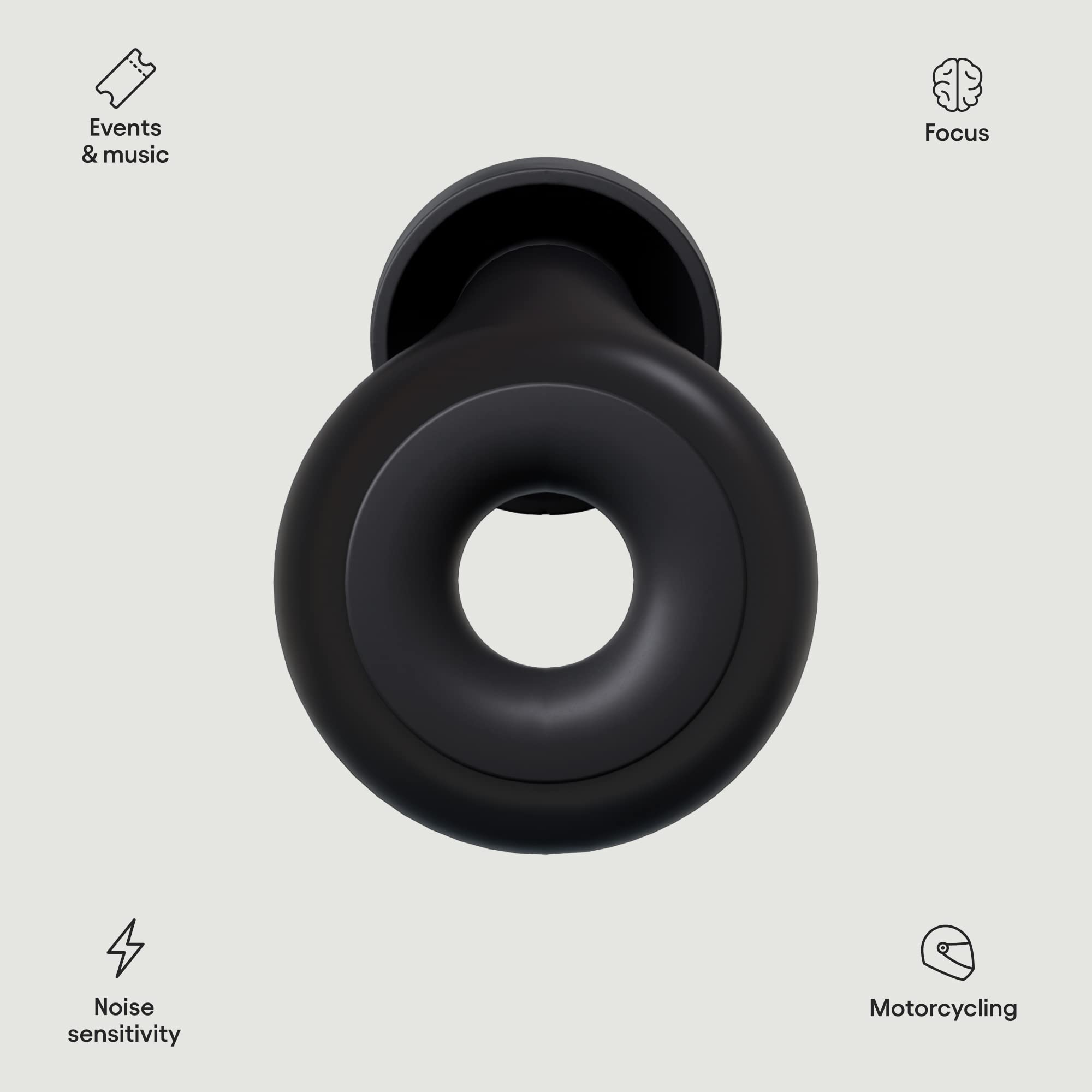 Loop Experience Plus Earplugs - High Fidelity Hearing Protection for Musicians, DJs, Festivals, Concerts and Nightlife β 18dB & NRR 7 Noise Reduction Ear Plugs β Extra Accessories Incl - Black