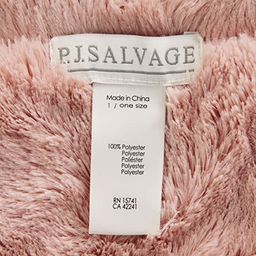 PJ Salvage Women's Loungewear Luxe Plush Blanket, Blush, 1SZ