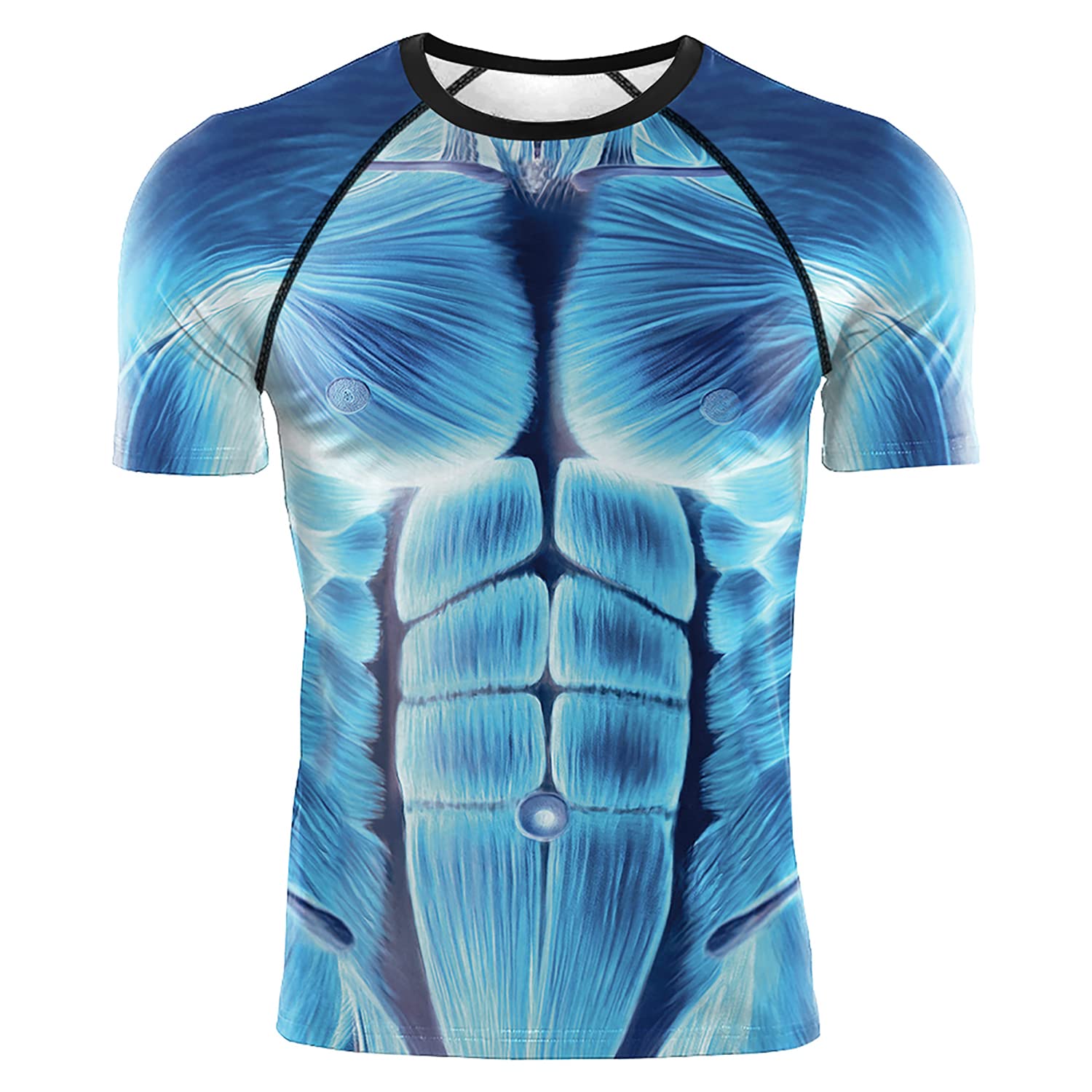 Men's Compression Shirt 3D Print T-Shirt Sports Running Fitness Quick Dry Workout Base Layer Shirts for Mens