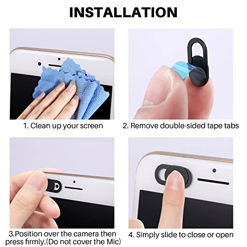 Ruelen 3 Pack Webcam Cover Ultra-Thin Slide Privacy Protector Camera Cover for Laptop Phone, Protect Your Privacy and Security, Strong Adhesive Block