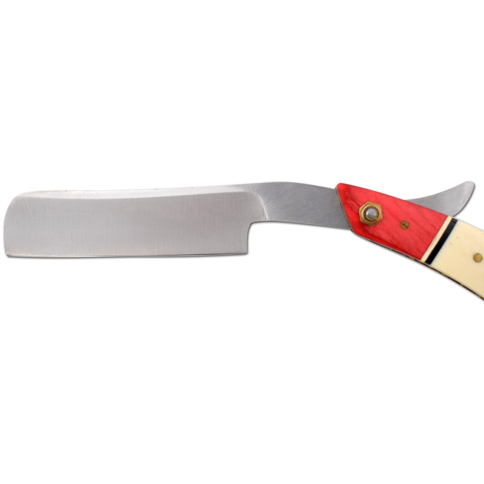 Old Ram Straight Razor | Straight Edge-Razor Sharp High Hardness Real Damascus Steel Cutthroat Straight Edge-Blade | Barber Razor (328)