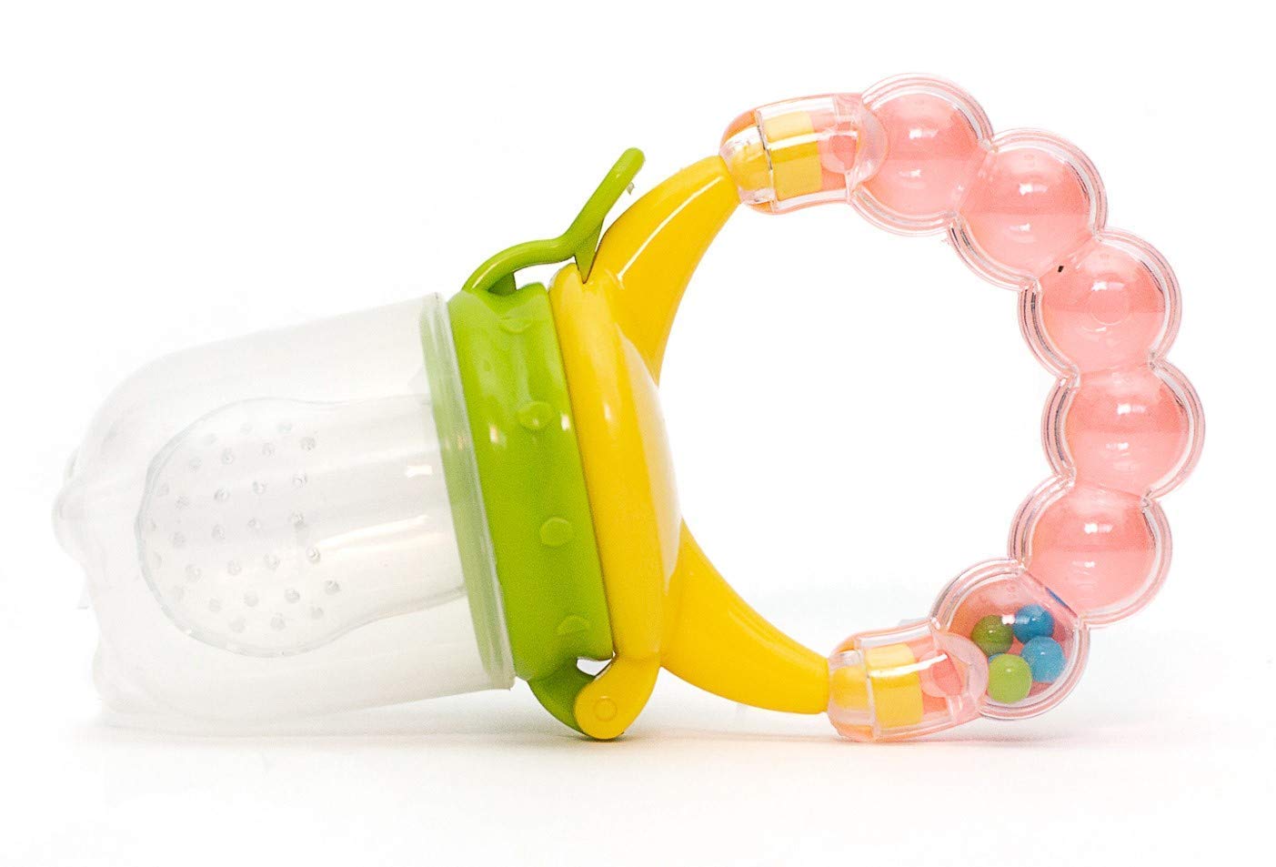 Jolly Dale Baby Teething & Feeding Set with Silicone Baby Bucket Bib, Baby Banana Teether & Baby Mesh Food Feeder Pacifier - Soft, Food-Grade Silicone - Perfect Teether Kit for Babies & Toddlers