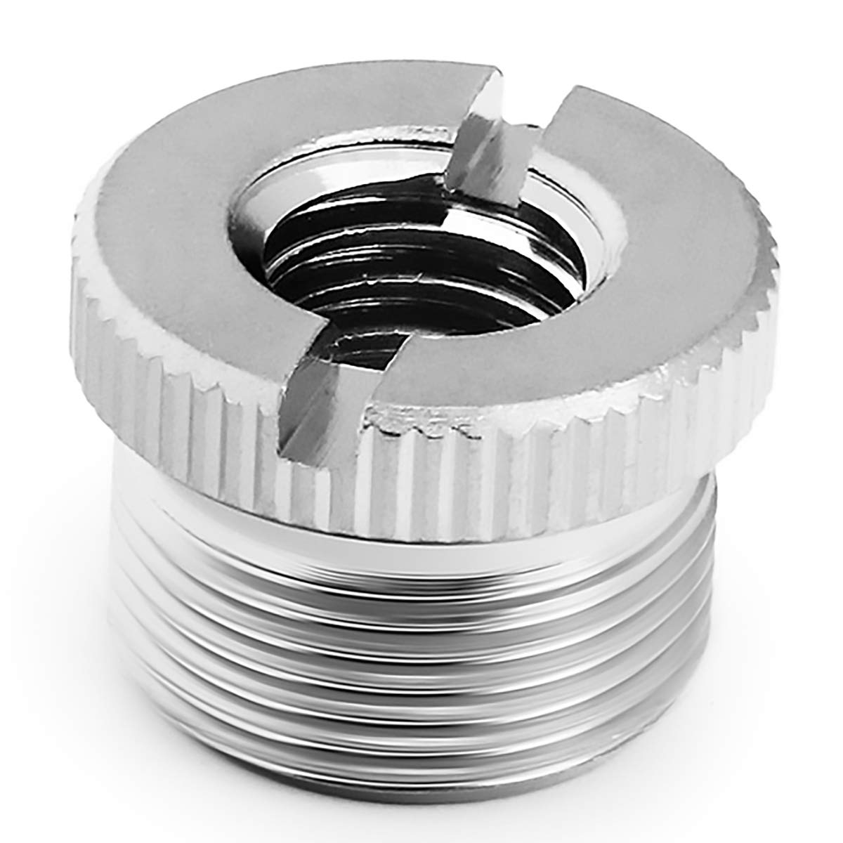 JOMLEY 3/8"-16 Female to 5/8"-27 Male Screw Thread Adapter for Microphone Stand Mount - 2 PacK